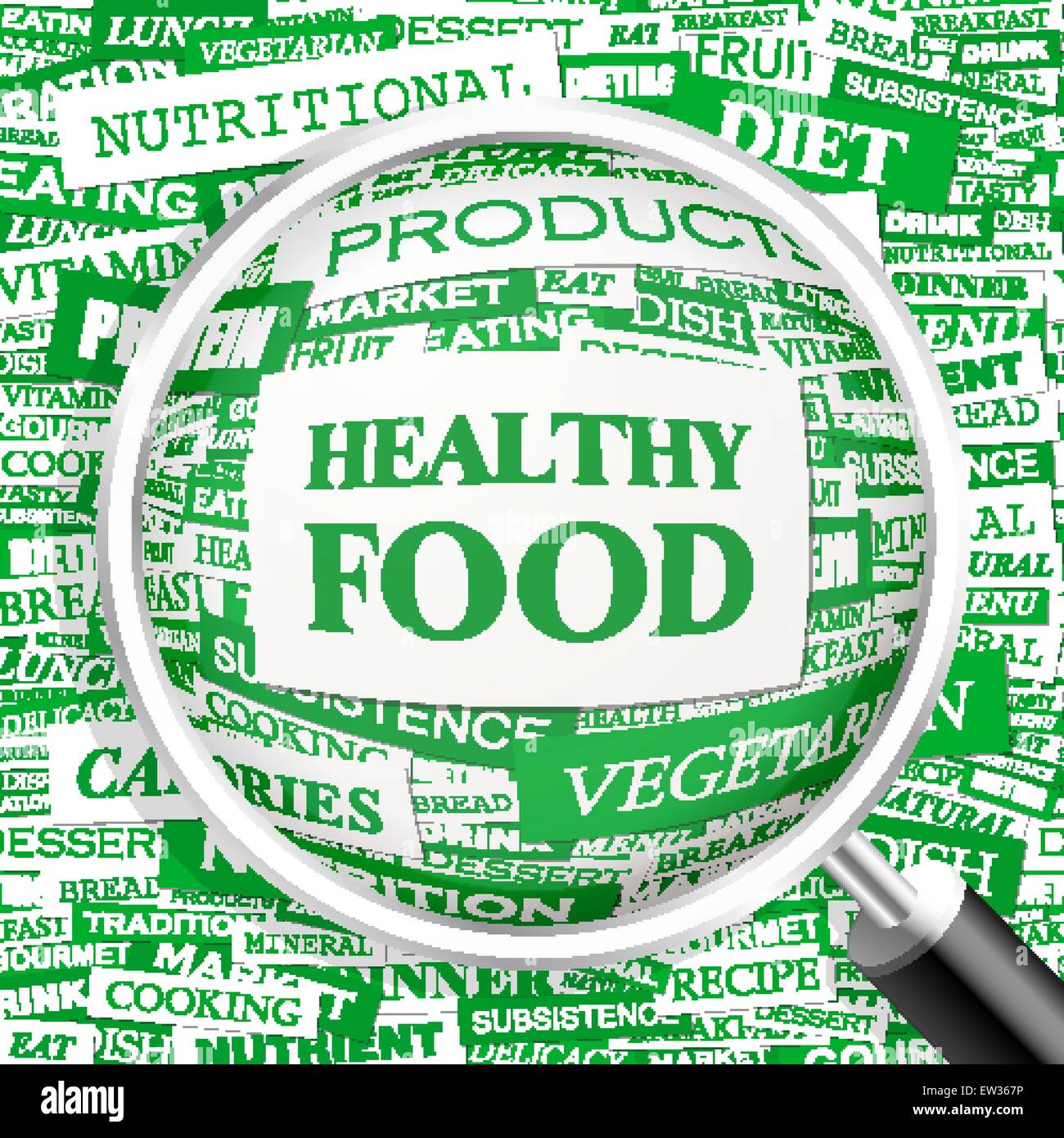 HEALTHY FOOD. Word cloud concept illustration. Wordcloud collage Stock ...