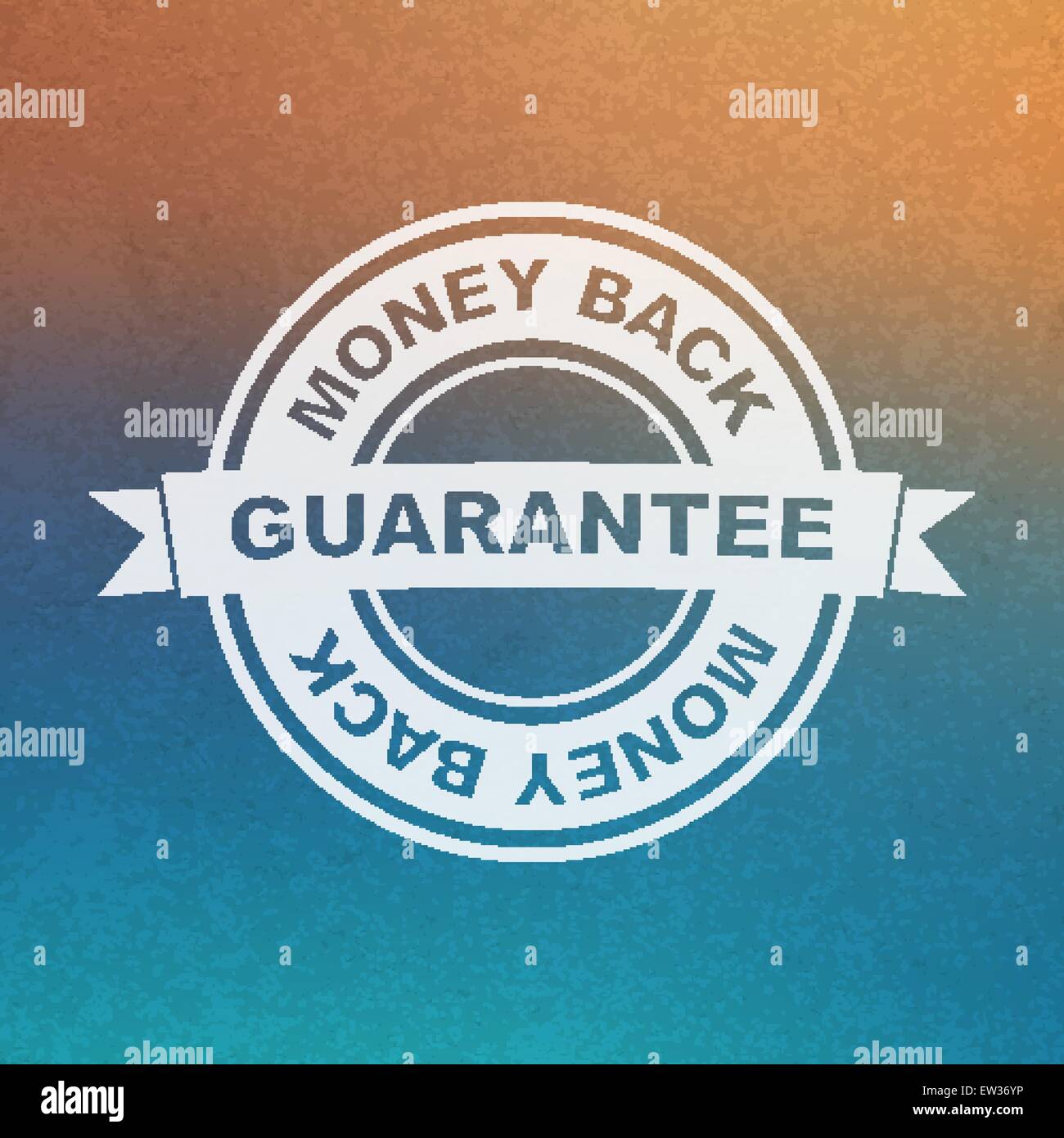 Vector guarantee sign. Money back Stock Vector Image & Art - Alamy