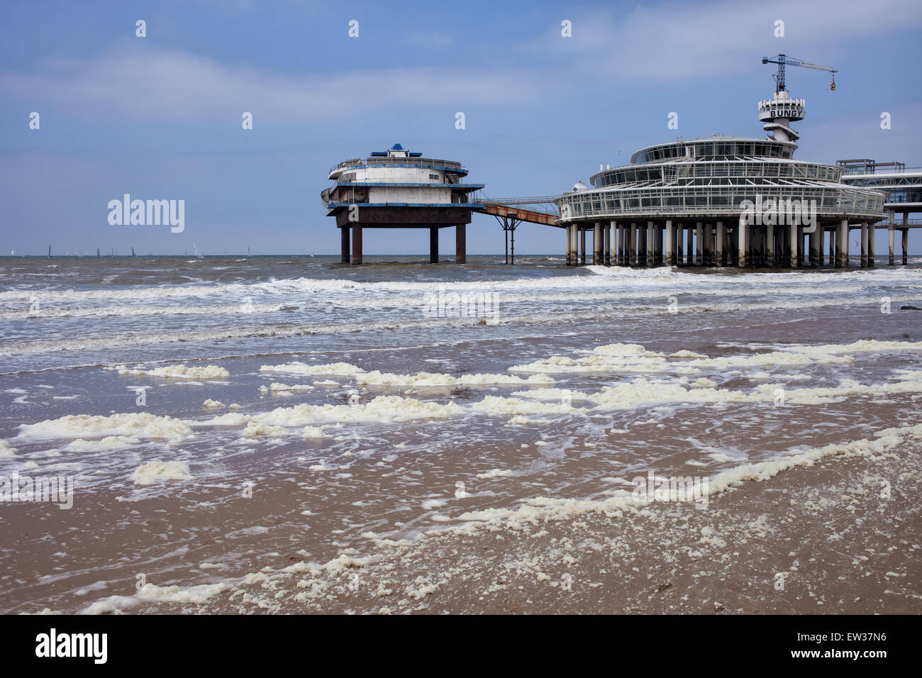 Scheveningen beach and pier by the North Sea in The Hague (Den Haag ...