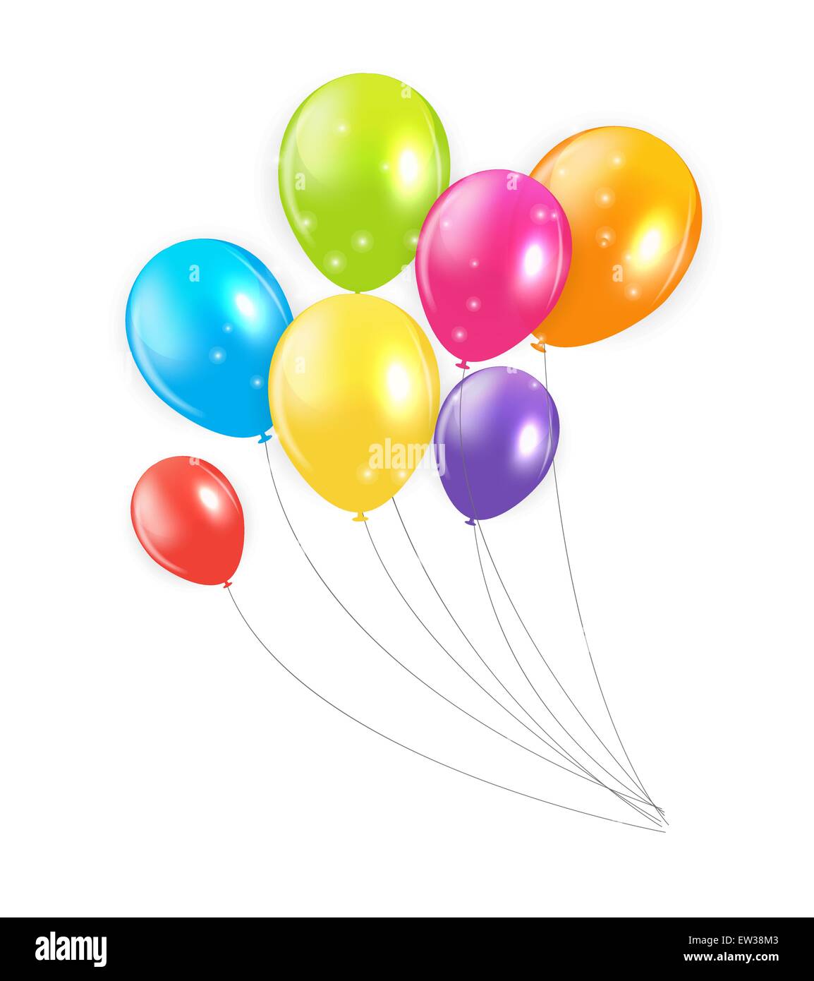 Set of Colored Balloons, Vector Illustration Stock Vector Image & Art ...