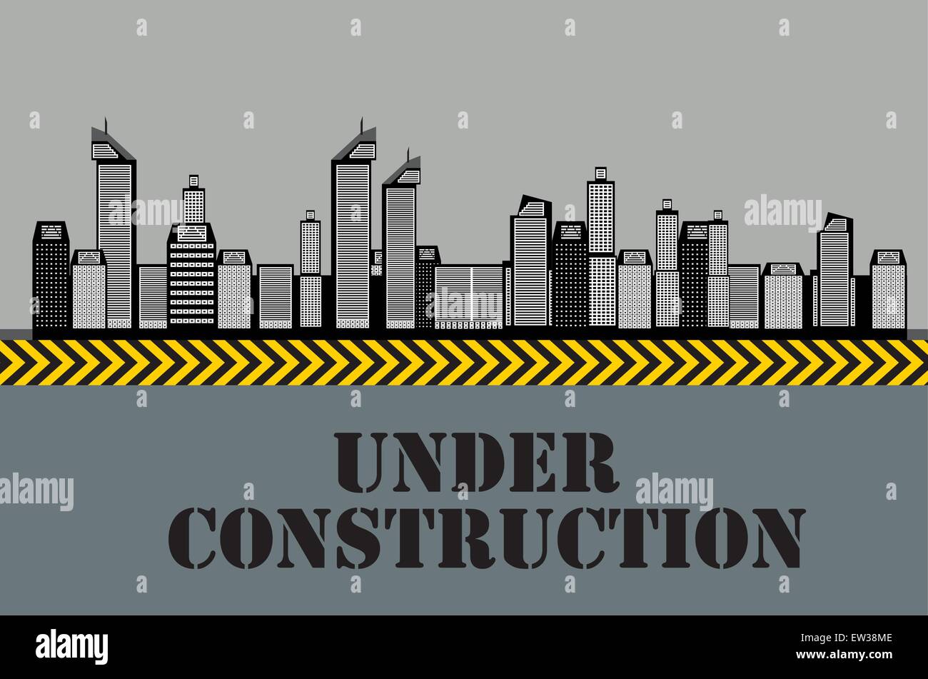 Buildings of the City. Under Construction. Vector Illustration Stock ...