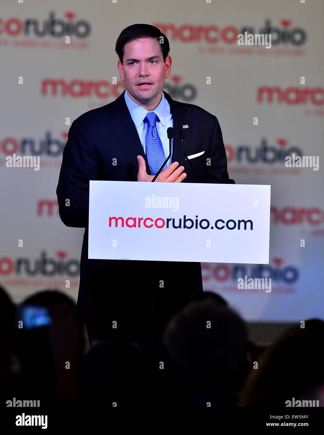 Republican Florida U.S. Senator Marco Rubio speaks as he announces his ...