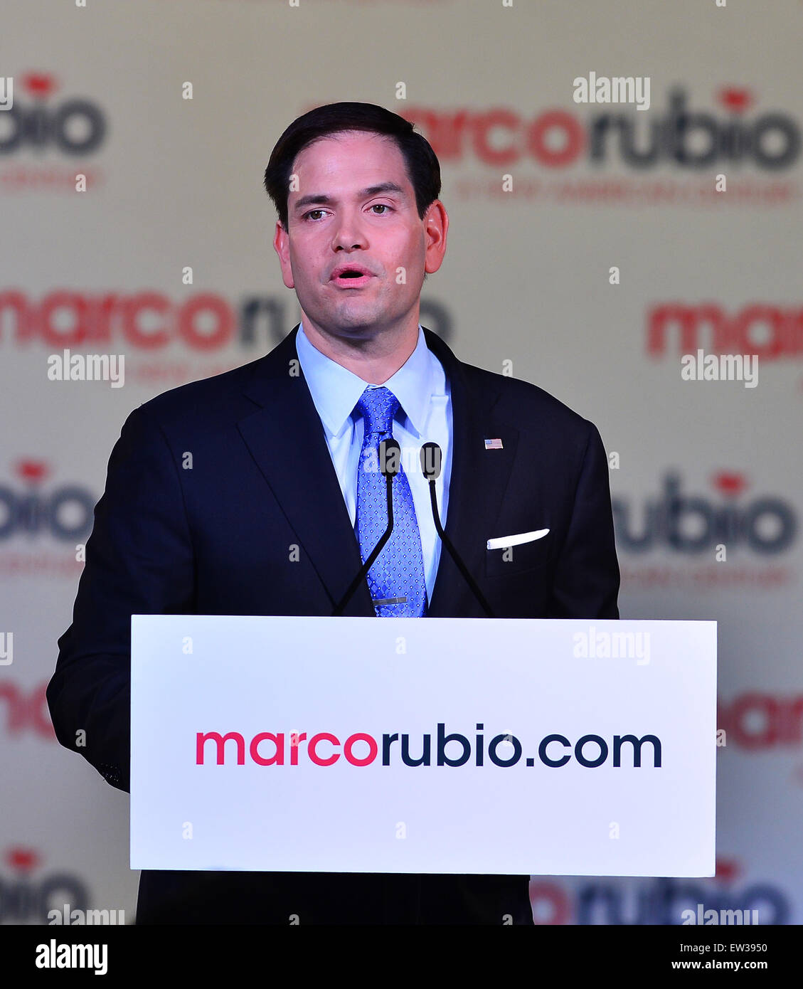 Republican Florida U.S. Senator Marco Rubio speaks as he announces his ...