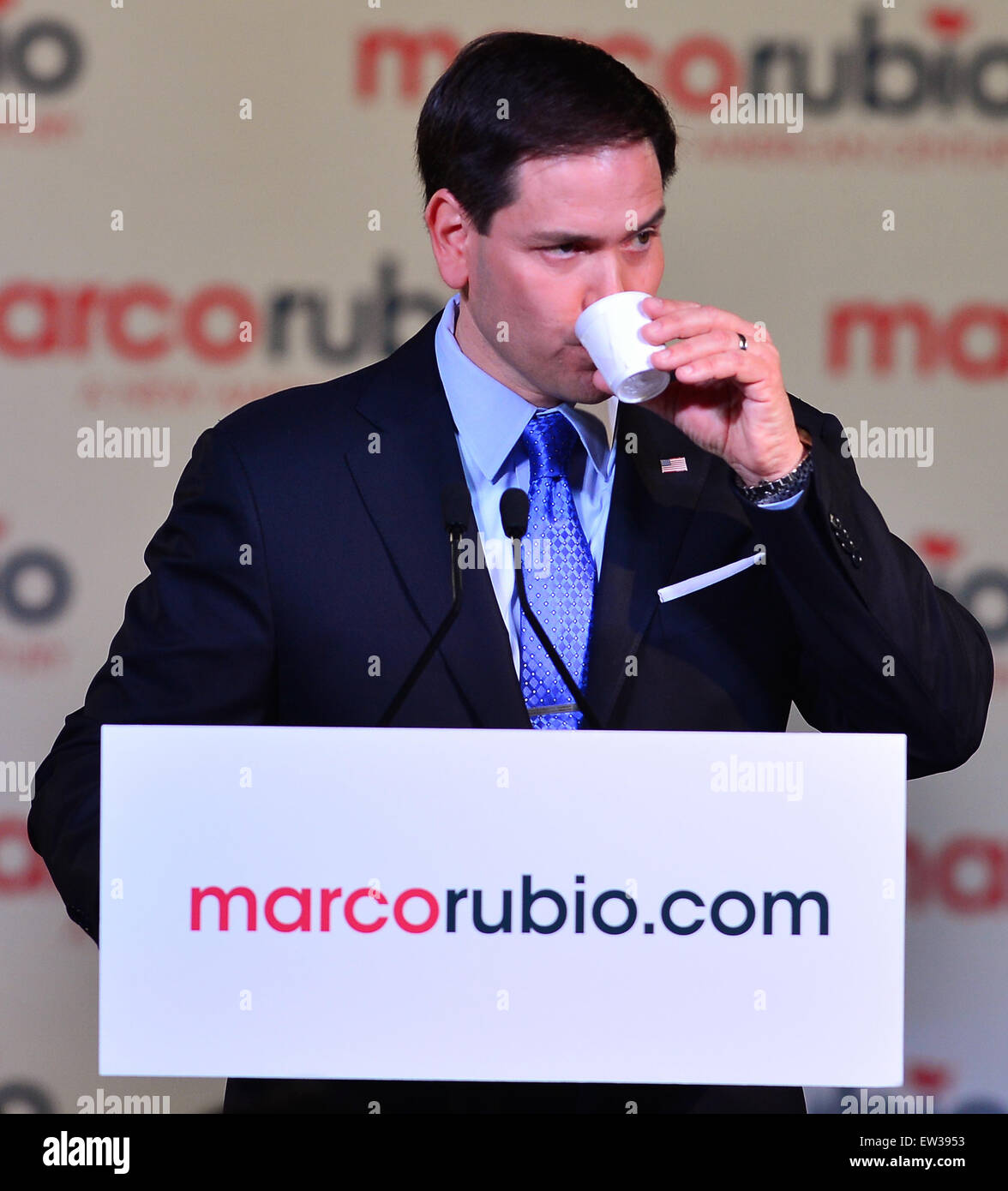 Republican Florida U.S. Senator Marco Rubio speaks as he announces his ...