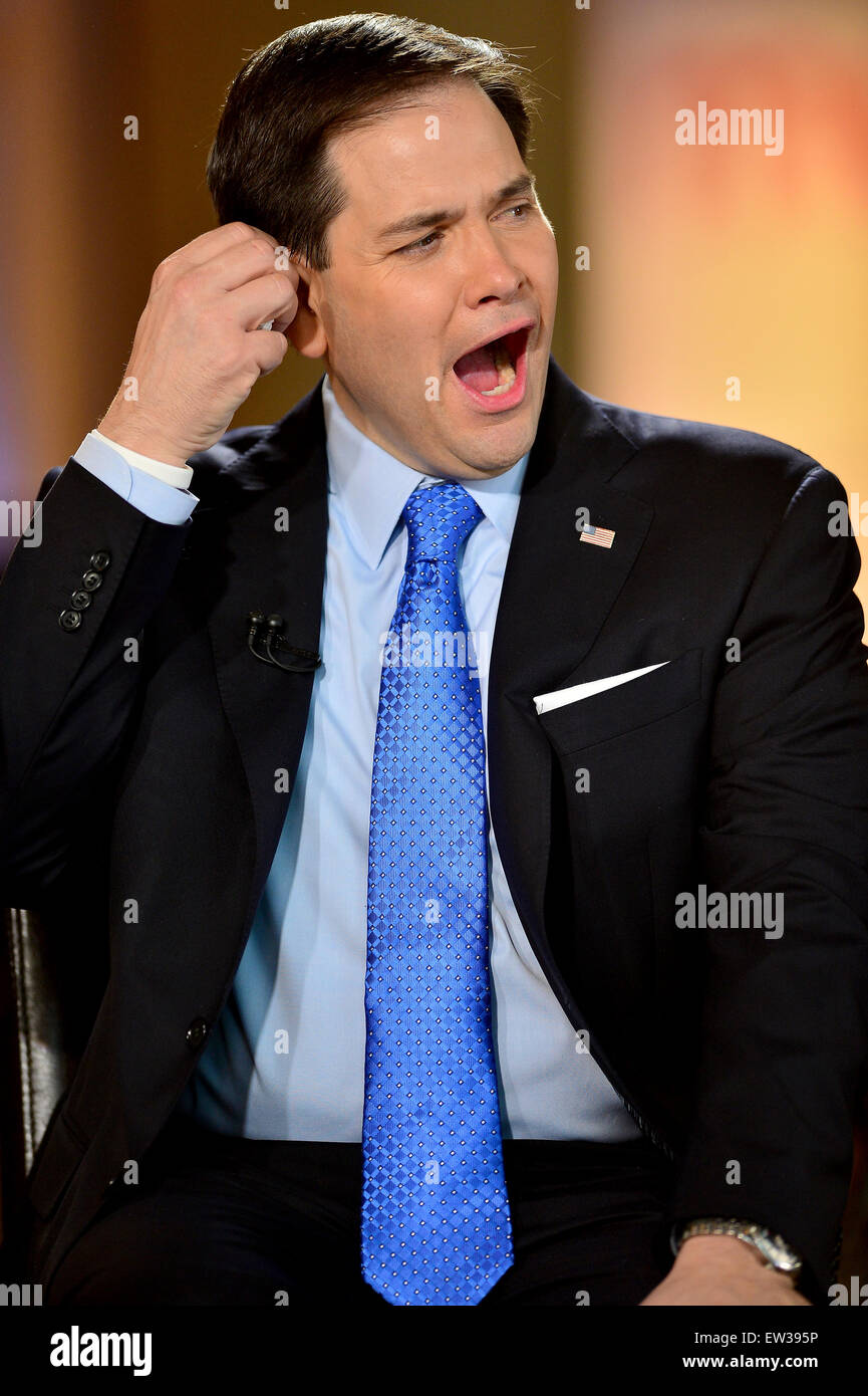 Republican Florida U.S. Senator Marco Rubio speaks as he announces his ...