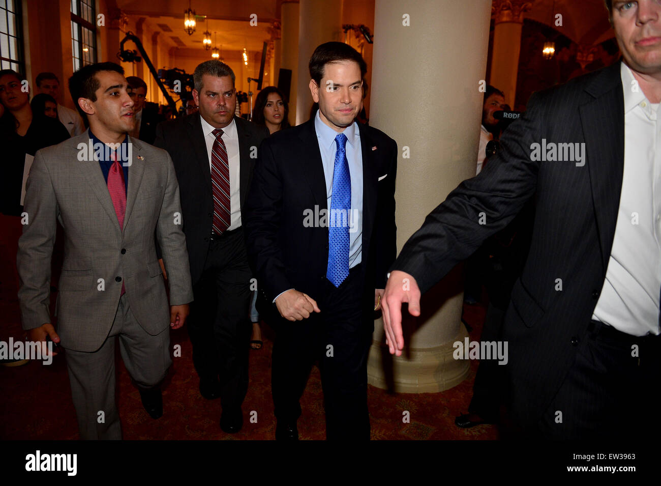 Republican Florida U.S. Senator Marco Rubio speaks as he announces his ...