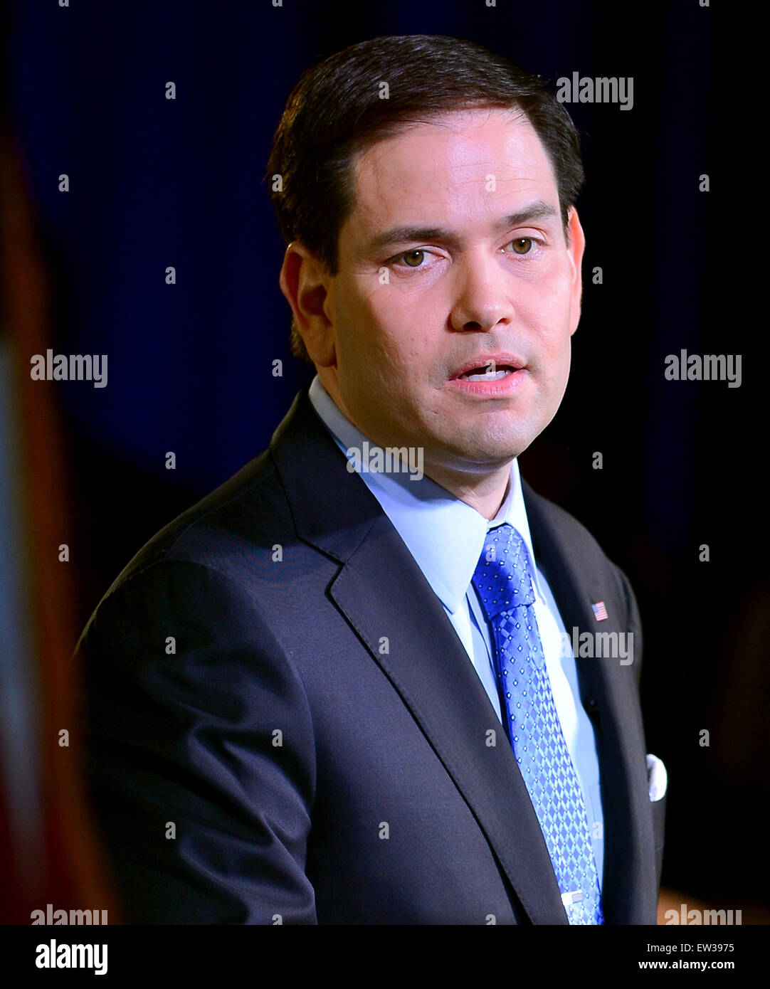 Republican Florida U.S. Senator Marco Rubio speaks as he announces his ...