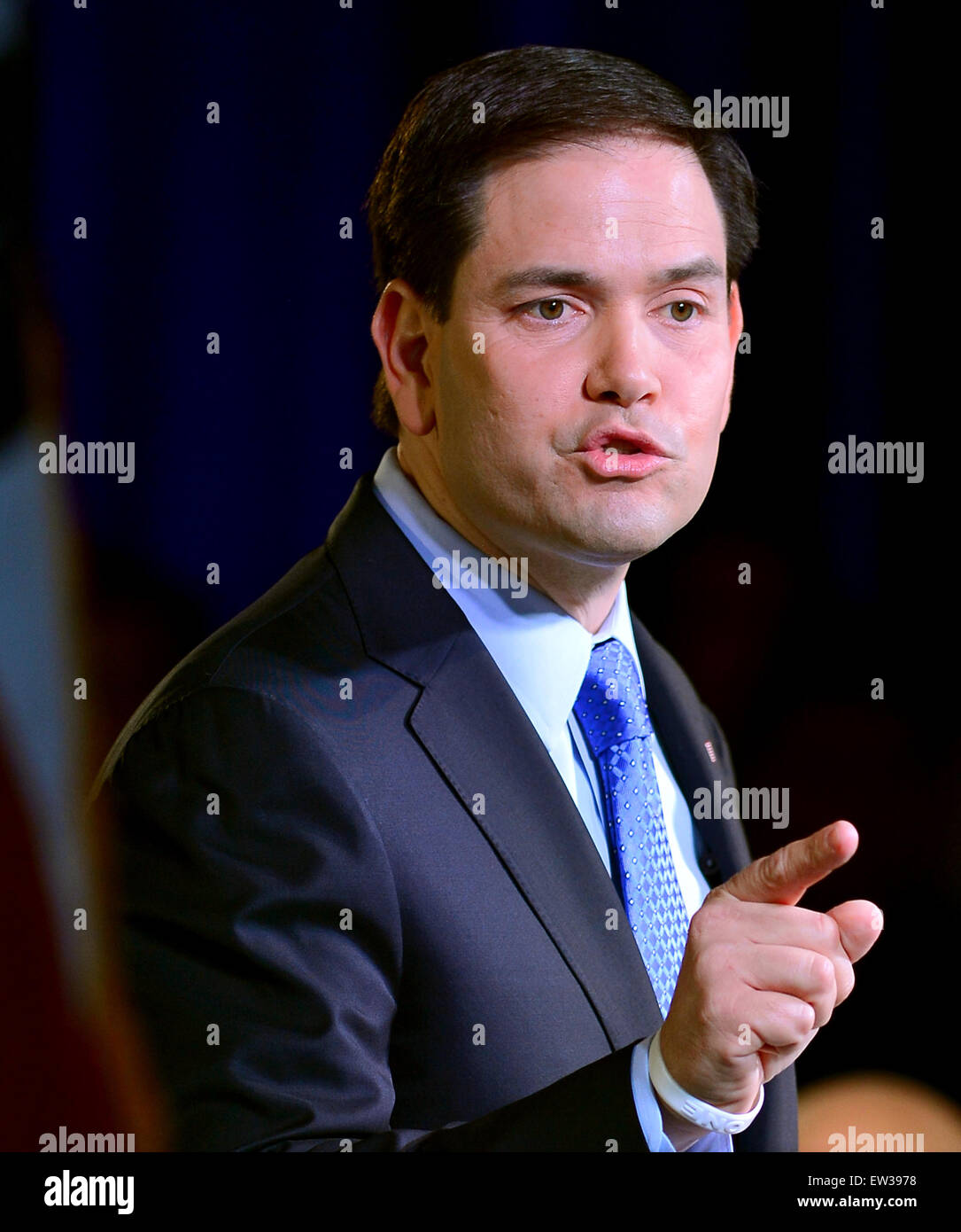 Republican Florida U.S. Senator Marco Rubio speaks as he announces his ...