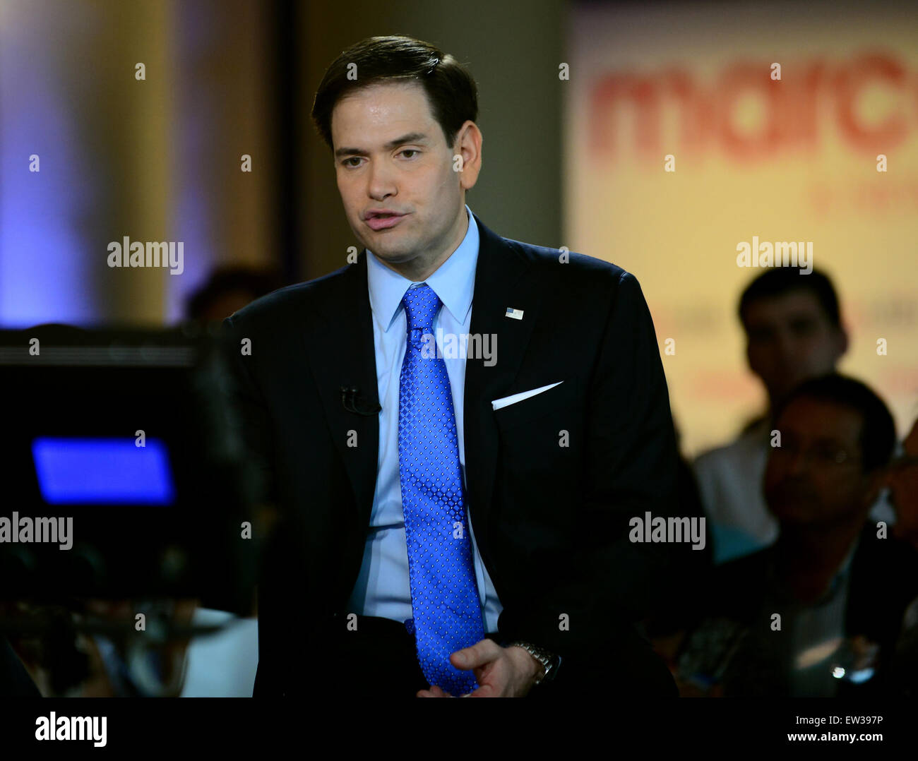 Republican Florida U.S. Senator Marco Rubio speaks as he announces his ...