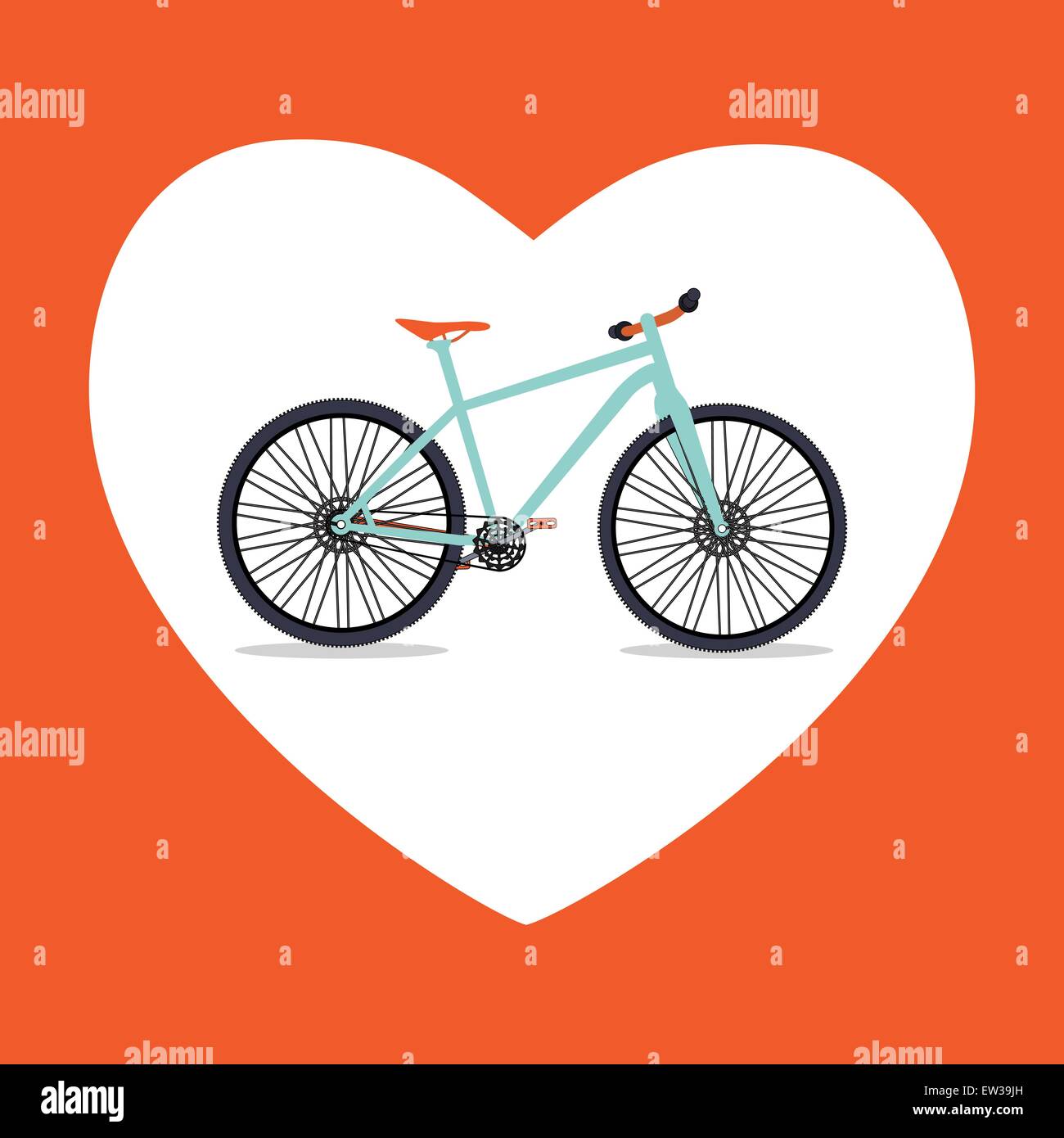 Retro Bicycle Background Vector Illustrator Stock Vector Image & Art ...