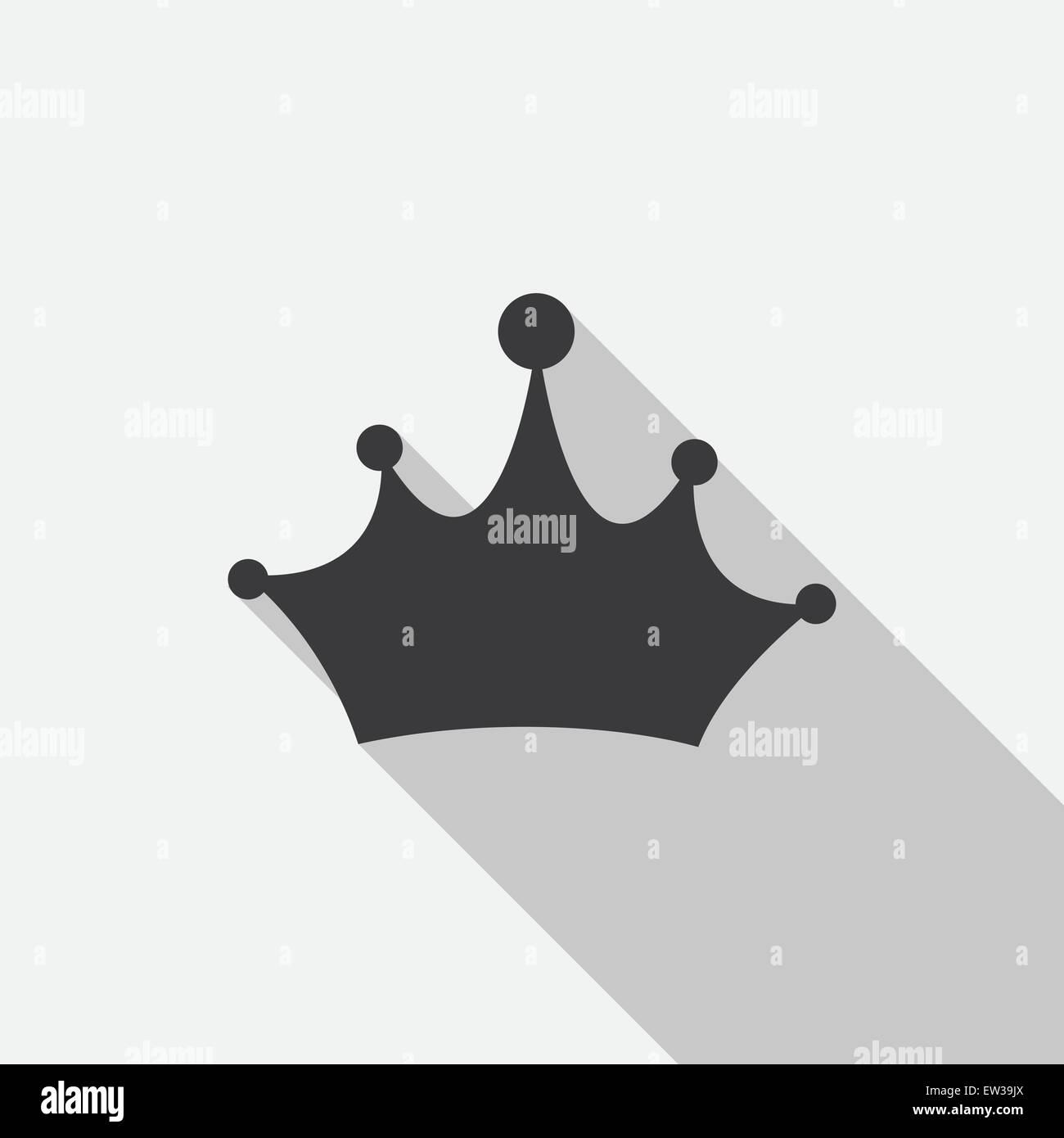 Crown Icon with Long Shadow Vector Illustration Stock Vector Image ...