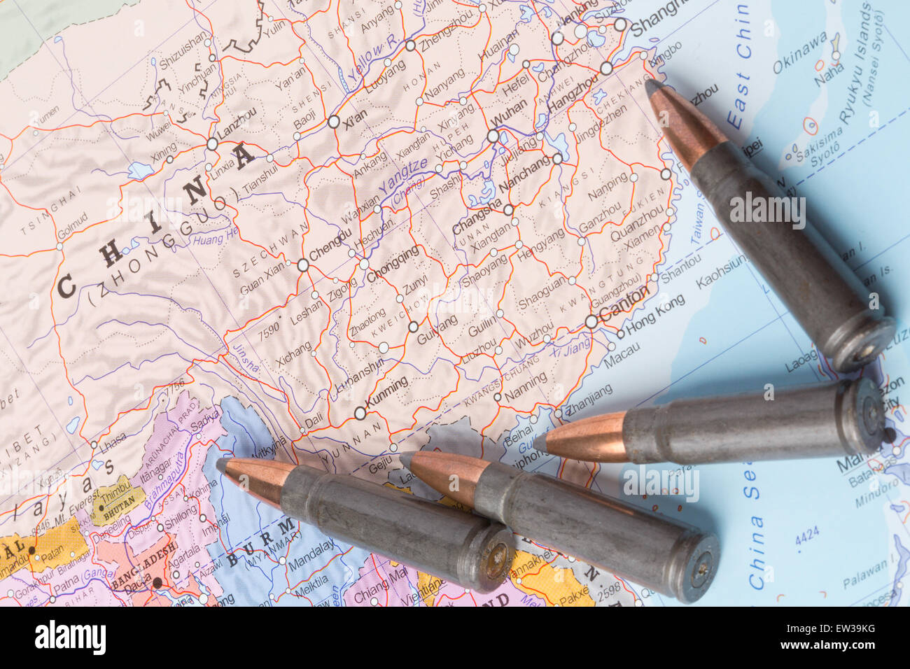 China war map hi-res stock photography and images - Alamy