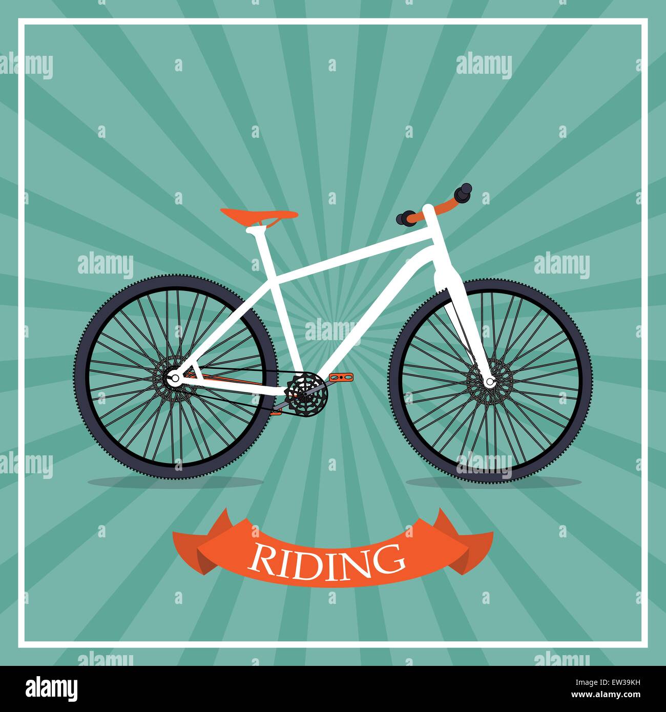 Retro Bicycle Background Vector Illustrator Stock Vector Image & Art ...