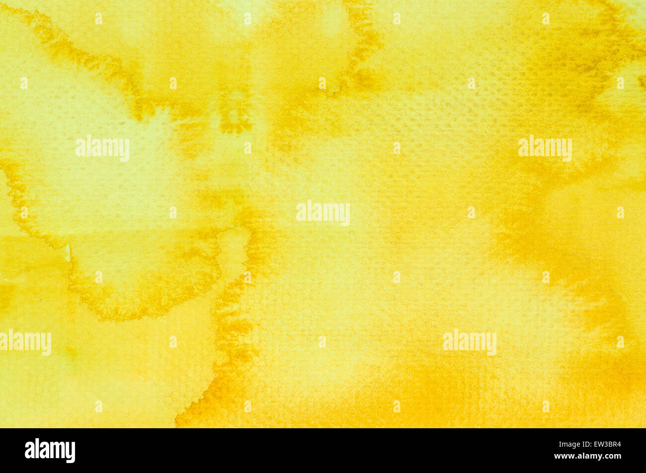 yellow watercolor painting on paper background Stock Photo - Alamy