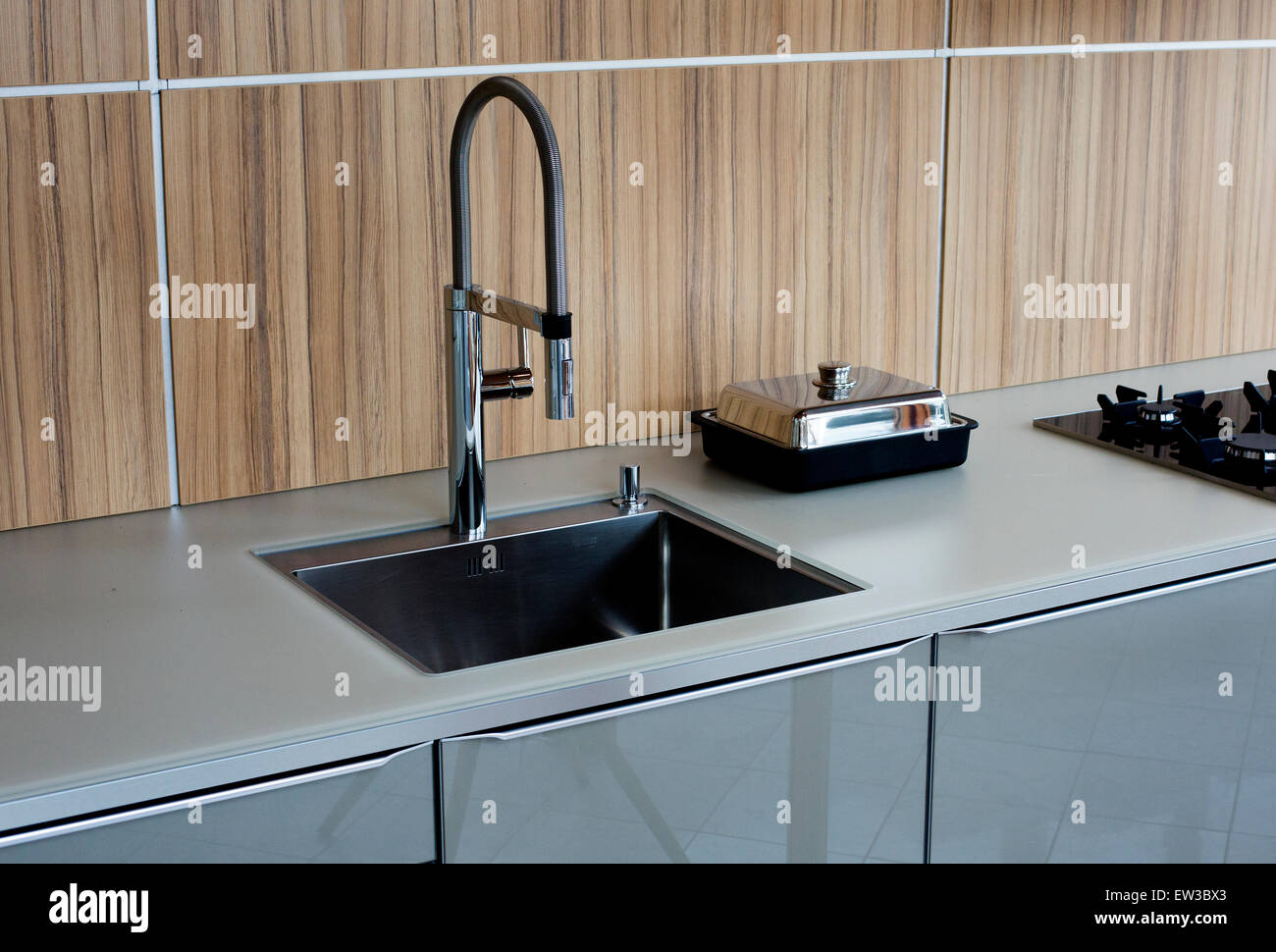 designer kitchen counter Stock Photo - Alamy