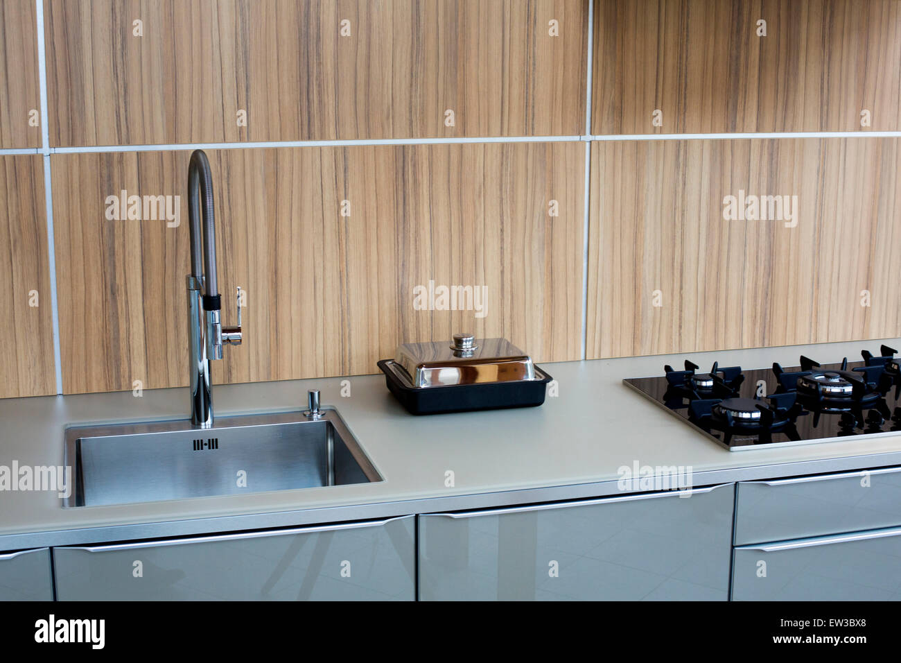 designer kitchen counter Stock Photo - Alamy