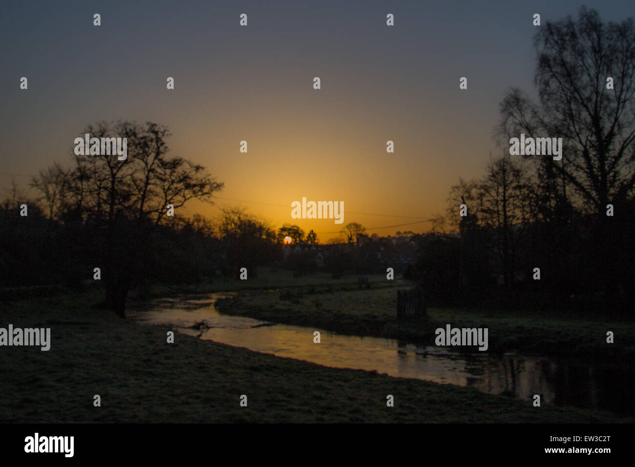 The sun rises over the Darenth Valley in Kent in what is expected to be ...