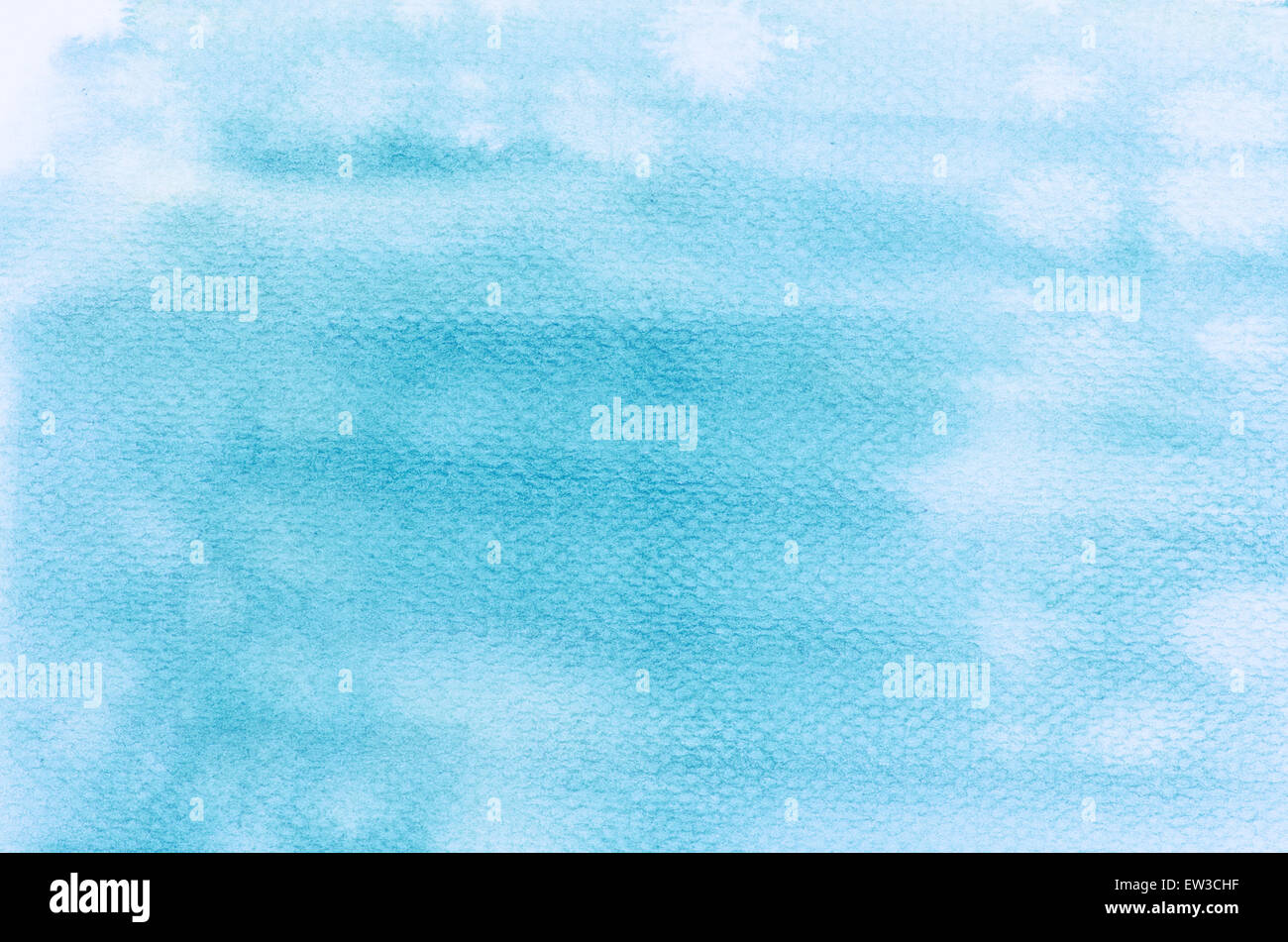 blue watercolor painting on paper background Stock Photo - Alamy