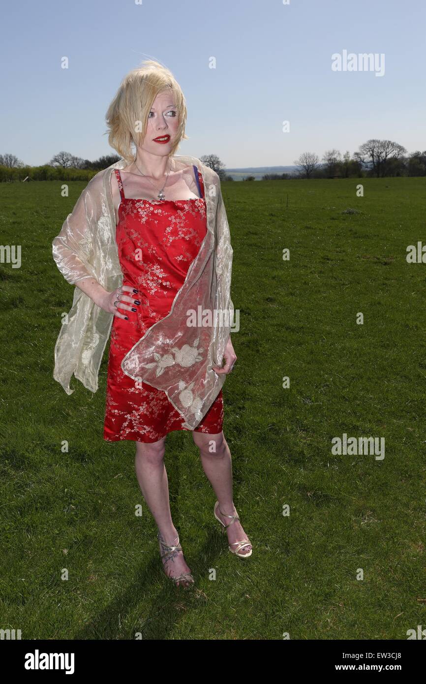 Model Emily Ischia poses for a photoshoot on a sunny day at White Horse ...