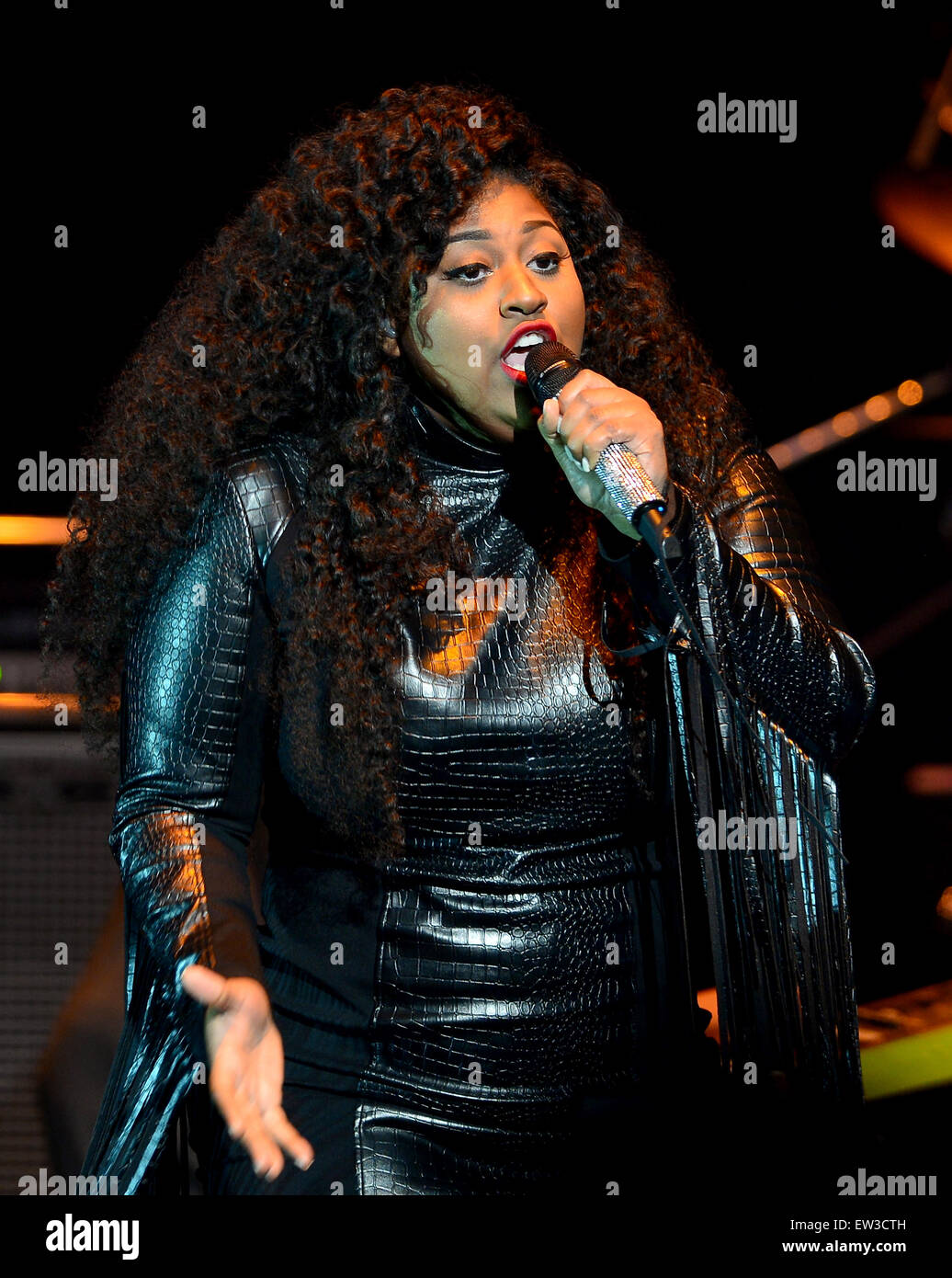 Jazmine Sullivan performing onstage during her 'Reality Show Tour' at ...