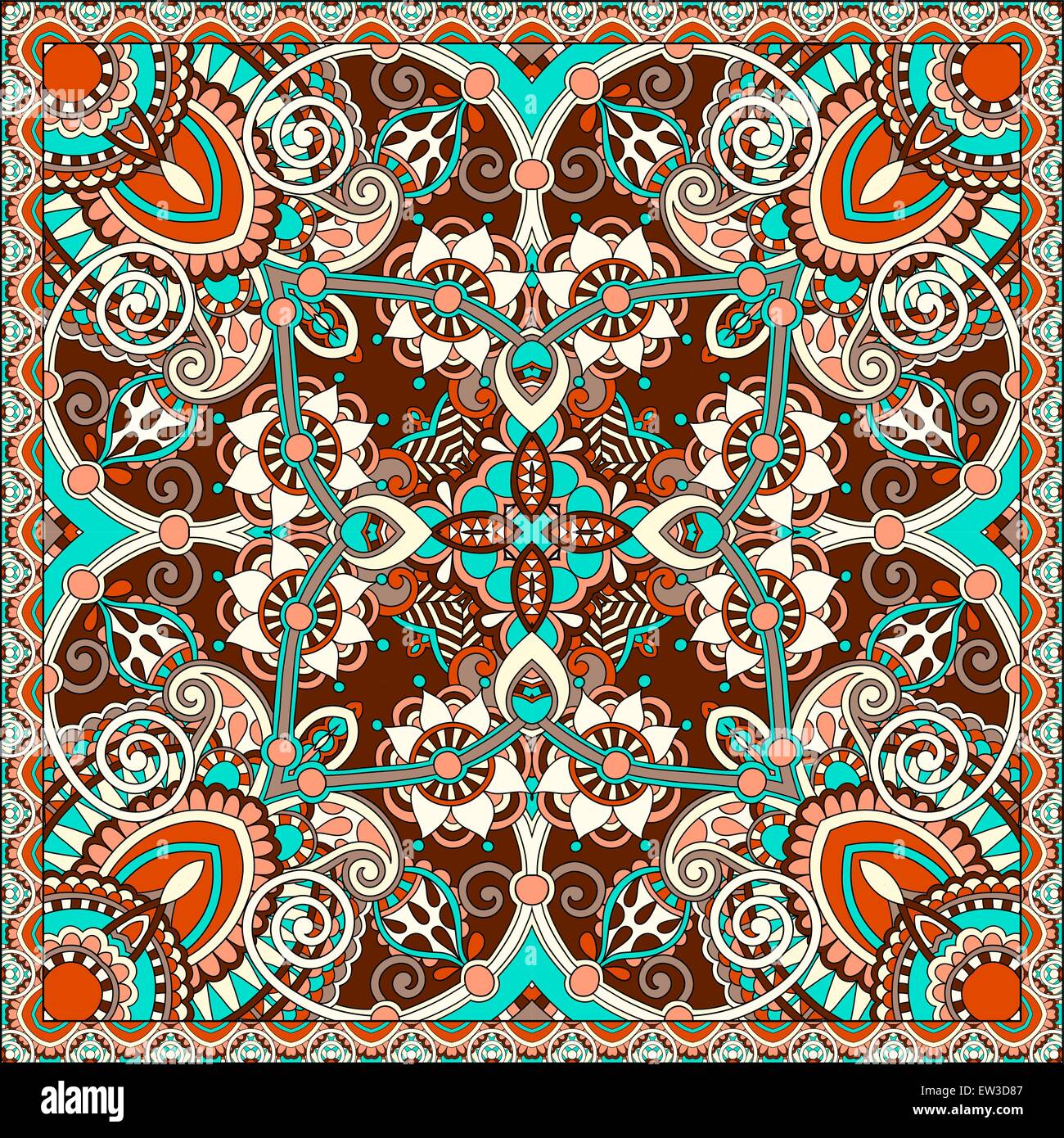 Paisley pattern hijab Stock Vector Images - Alamy