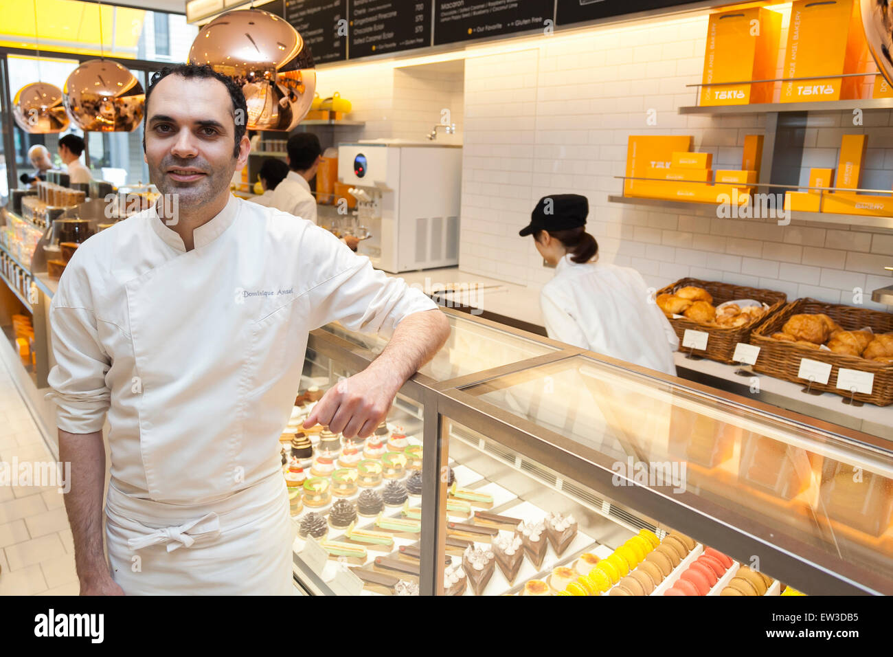 Chef Dominique Ansel poses for the cameras during the pre-opening event ...