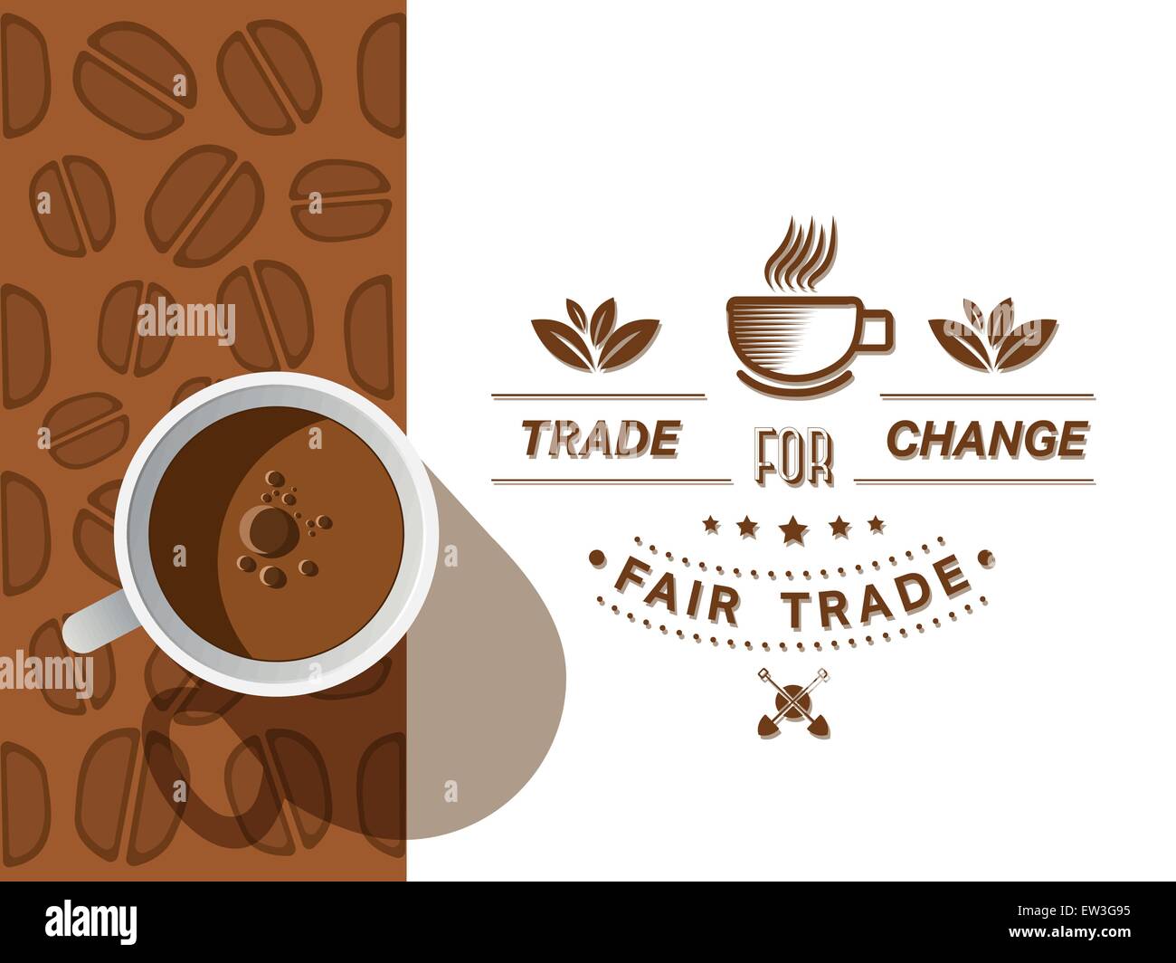 Fair trade coffee Stock Vector Images - Alamy