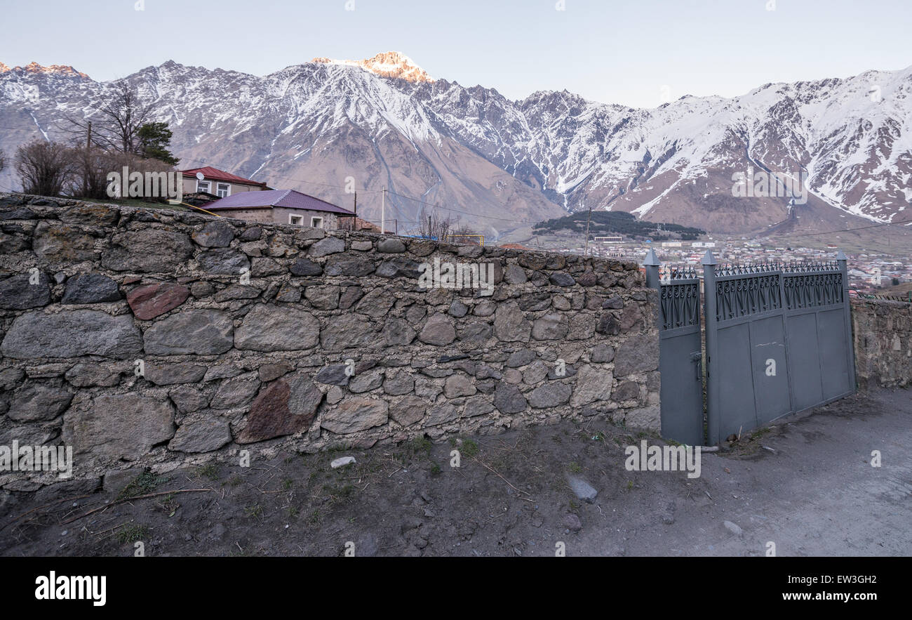 Stepantsminda mountain in hi-res stock photography and images - Alamy