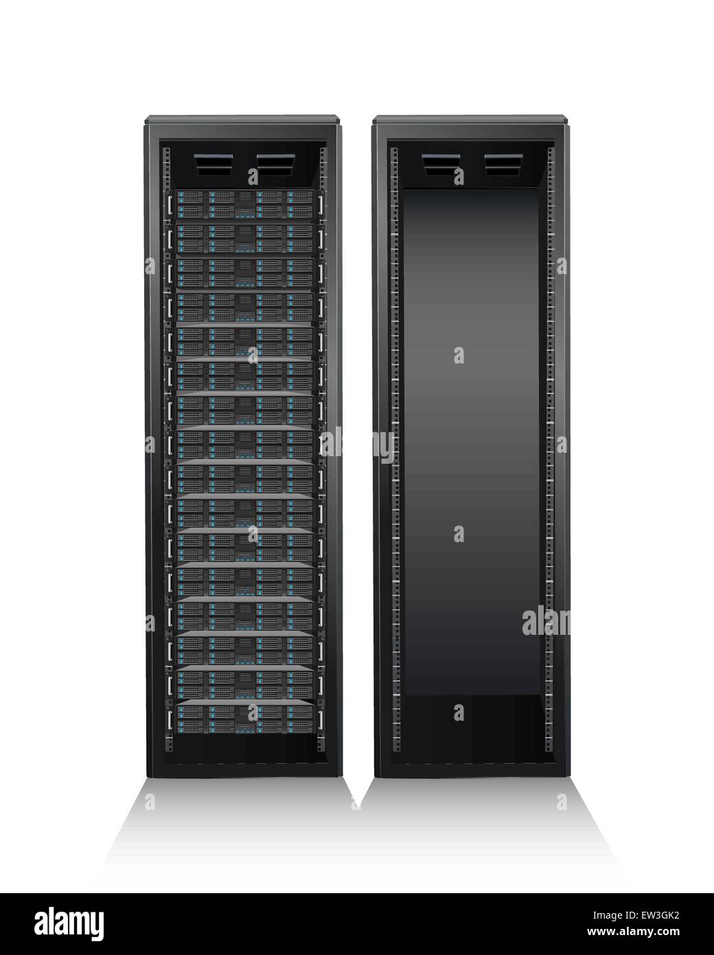 Digitally generated server tower on white background Stock Vector Image ...