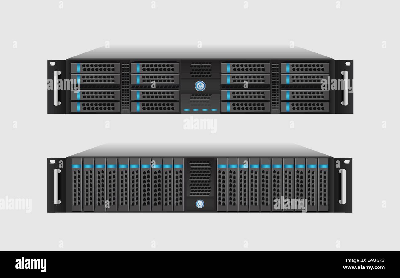Digitally generated server tower on white background Stock Vector Image ...