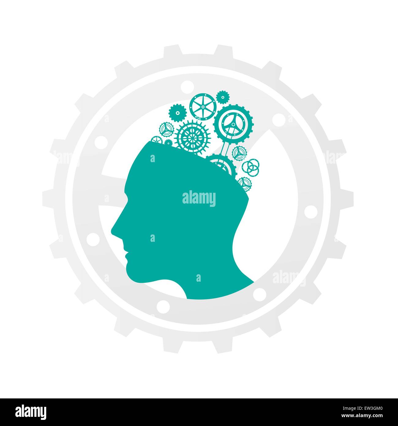 Digital silhouette face Stock Vector Images - Alamy