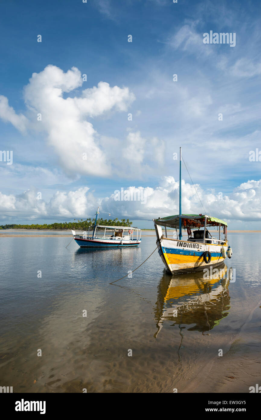 BAHIA, BRAZIL - MARCH 16, 2015: Colorful traditional Brazilian fishing ...