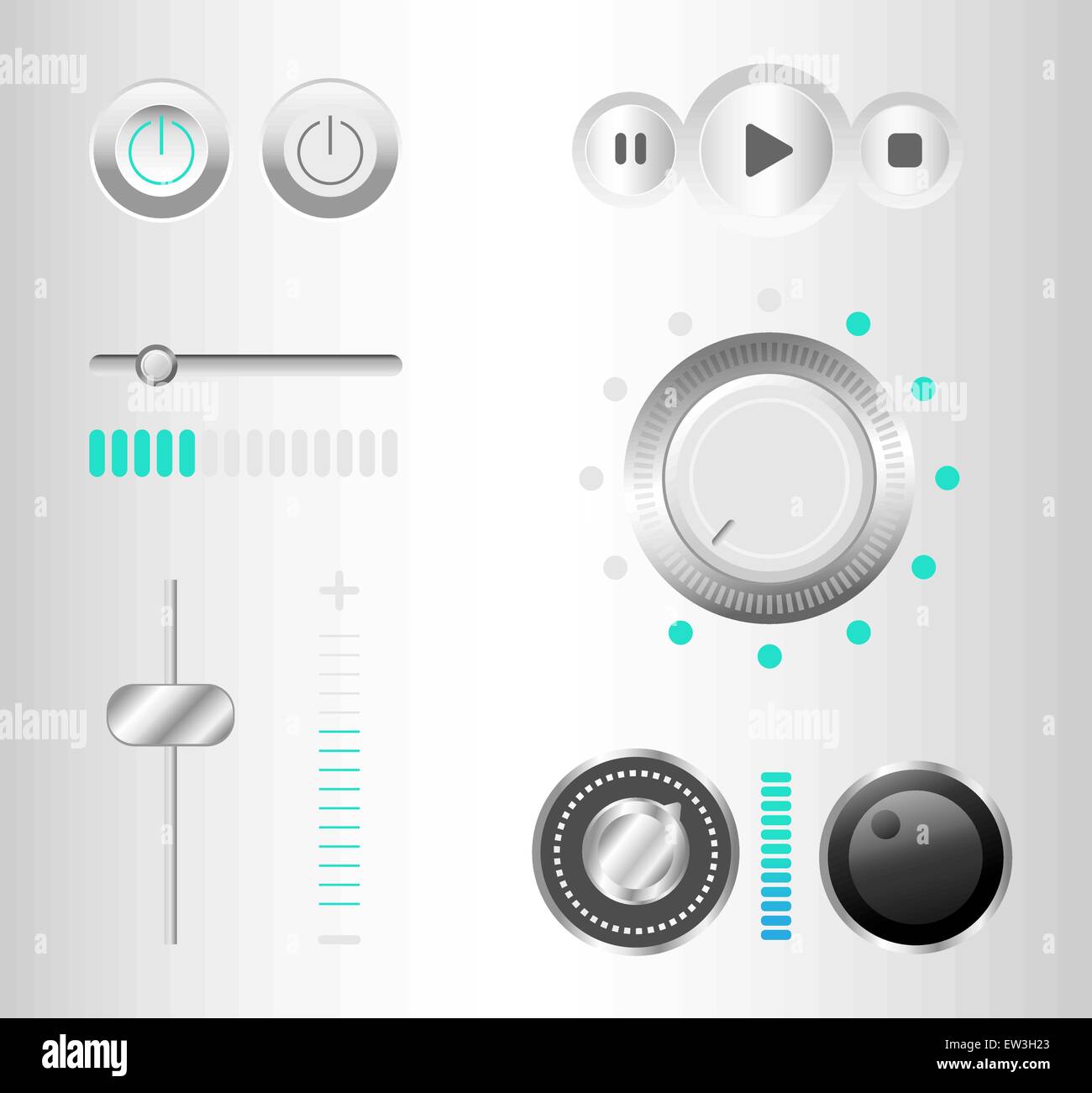 Digitally generated Music playing interface vector Stock Vector Image ...