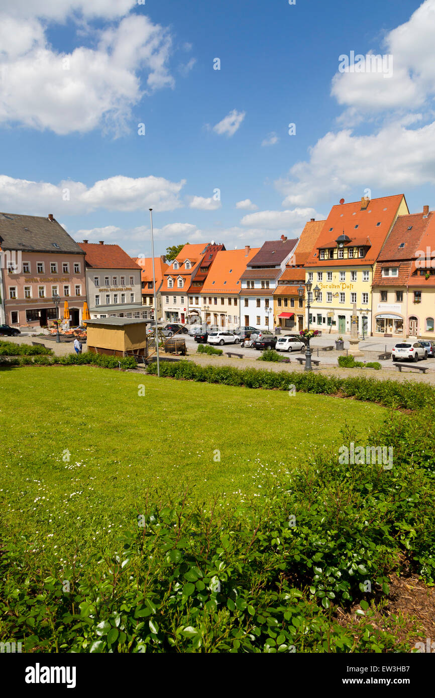 Market Square in Stolpen, Saxony, Germany Stock Photo - Alamy