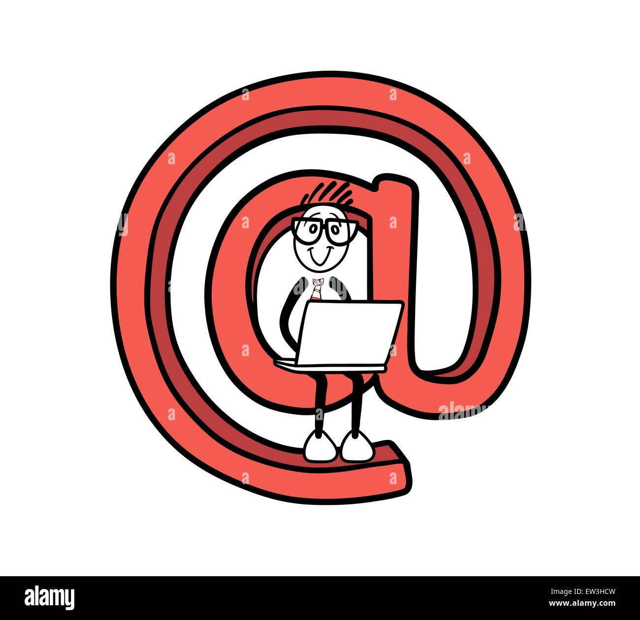 Typing email Stock Vector Images - Alamy