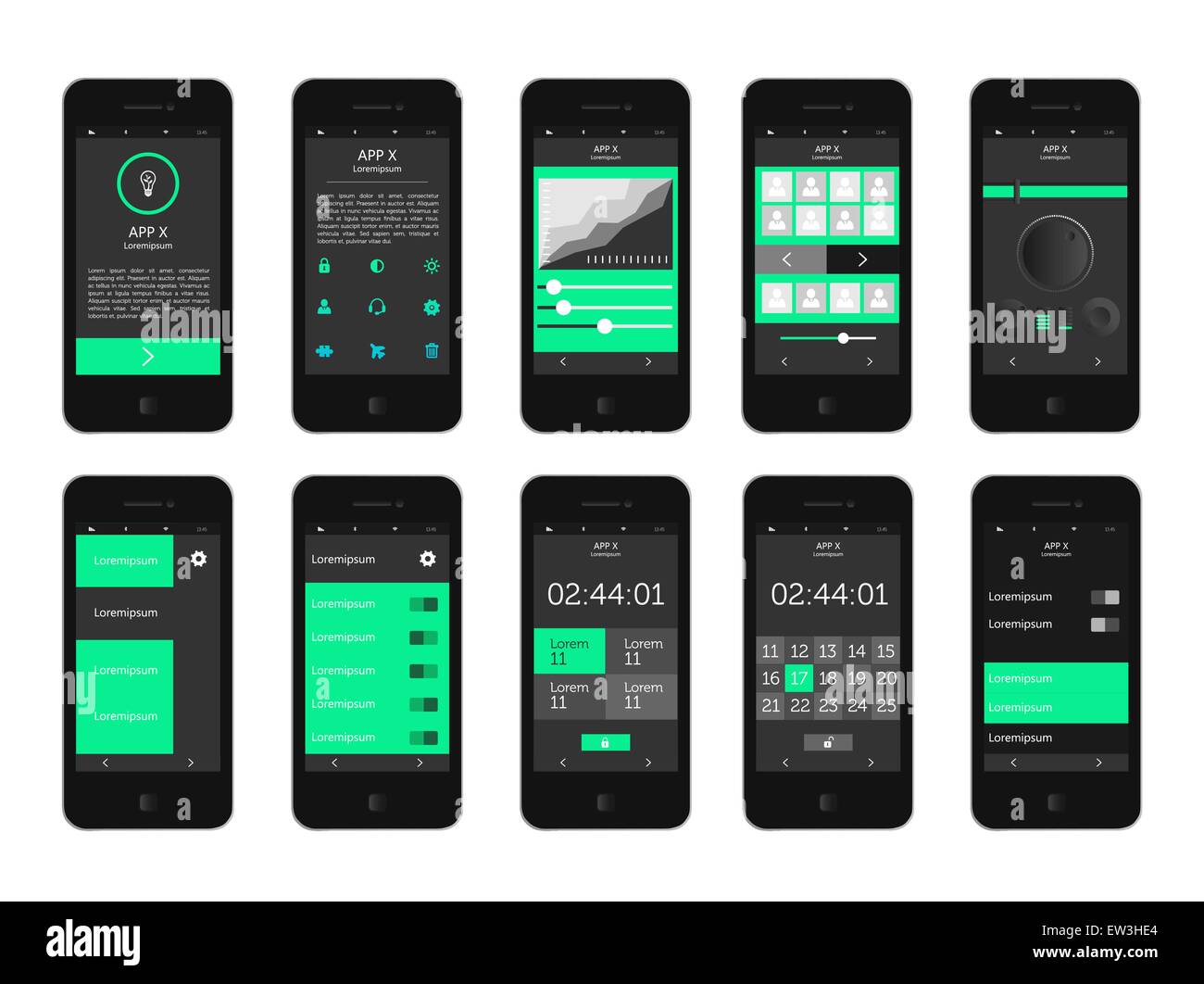 Digitally generated Smartphone screen interface vector Stock Vector ...