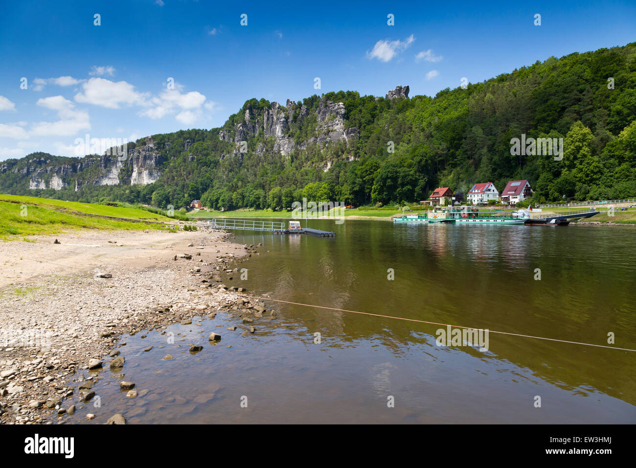 The River Elbe in Rathen,Saxony,Germany Stock Photo - Alamy