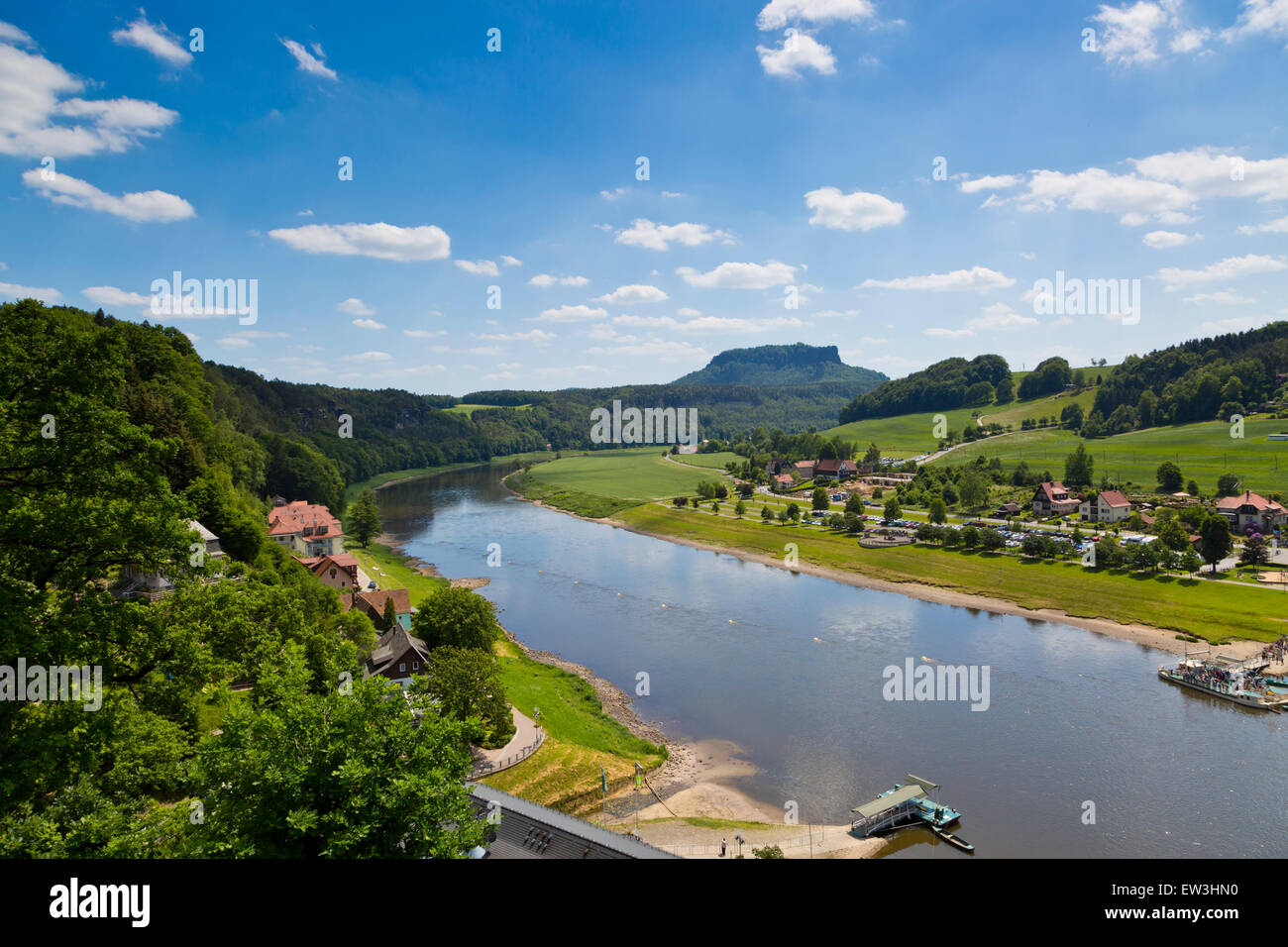 The River Elbe in Rathen,Saxony,Germany Stock Photo - Alamy