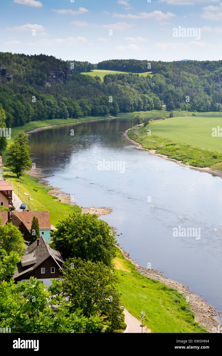The River Elbe in Rathen,Saxony,Germany Stock Photo - Alamy