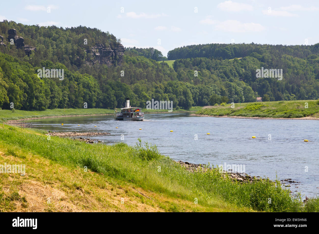 The River Elbe in Rathen,Saxony,Germany Stock Photo - Alamy
