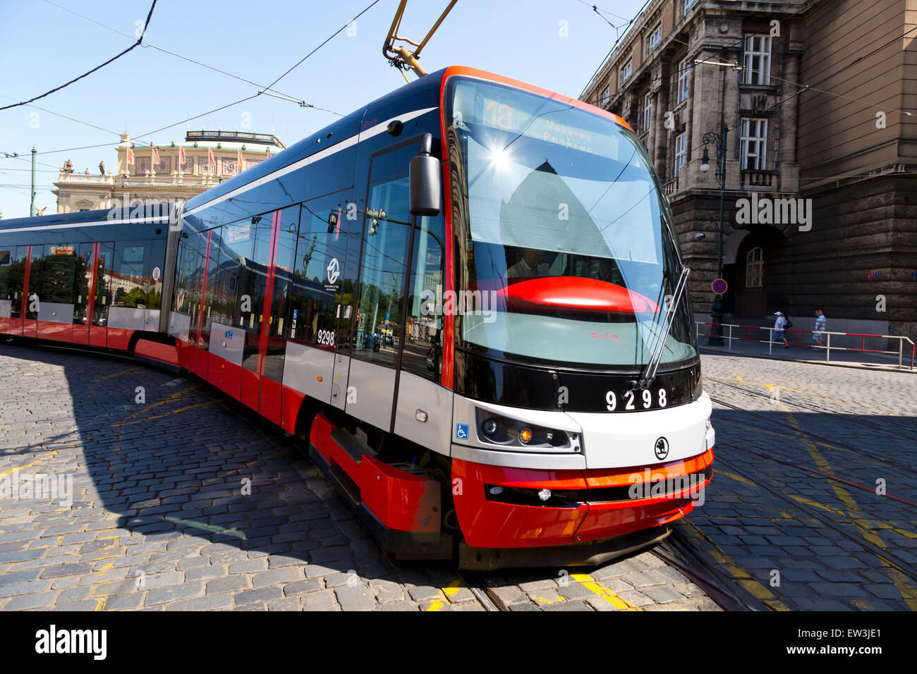 Typical Tram in Prague, Czechia Stock Photo - Alamy