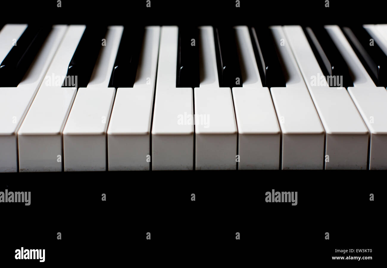 closeup of the black and white keyboard of a piano Stock Photo - Alamy