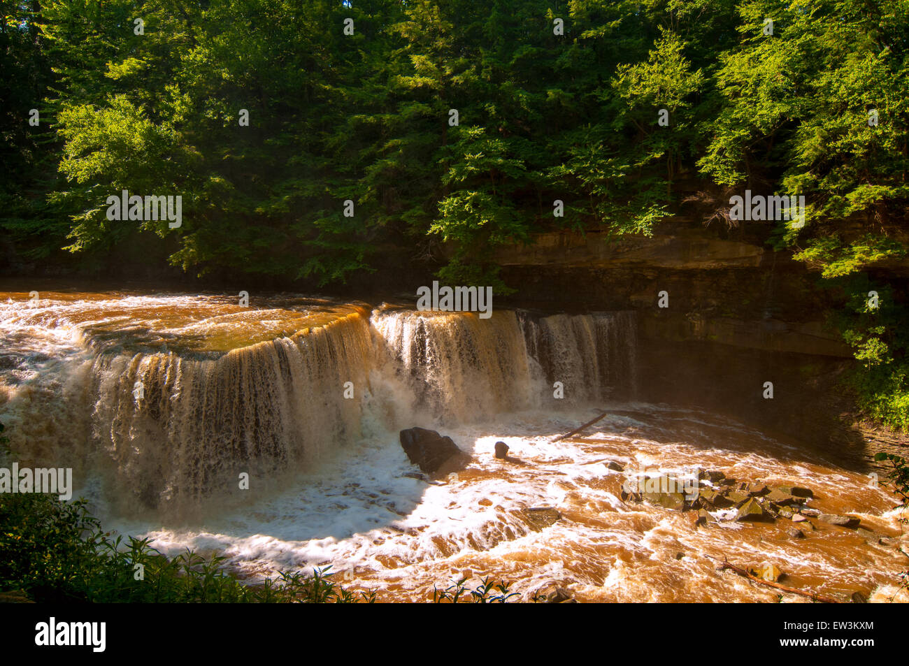 Great Falls of Bedford - the waterfall at Viaduct Park in Bedford Ohio ...