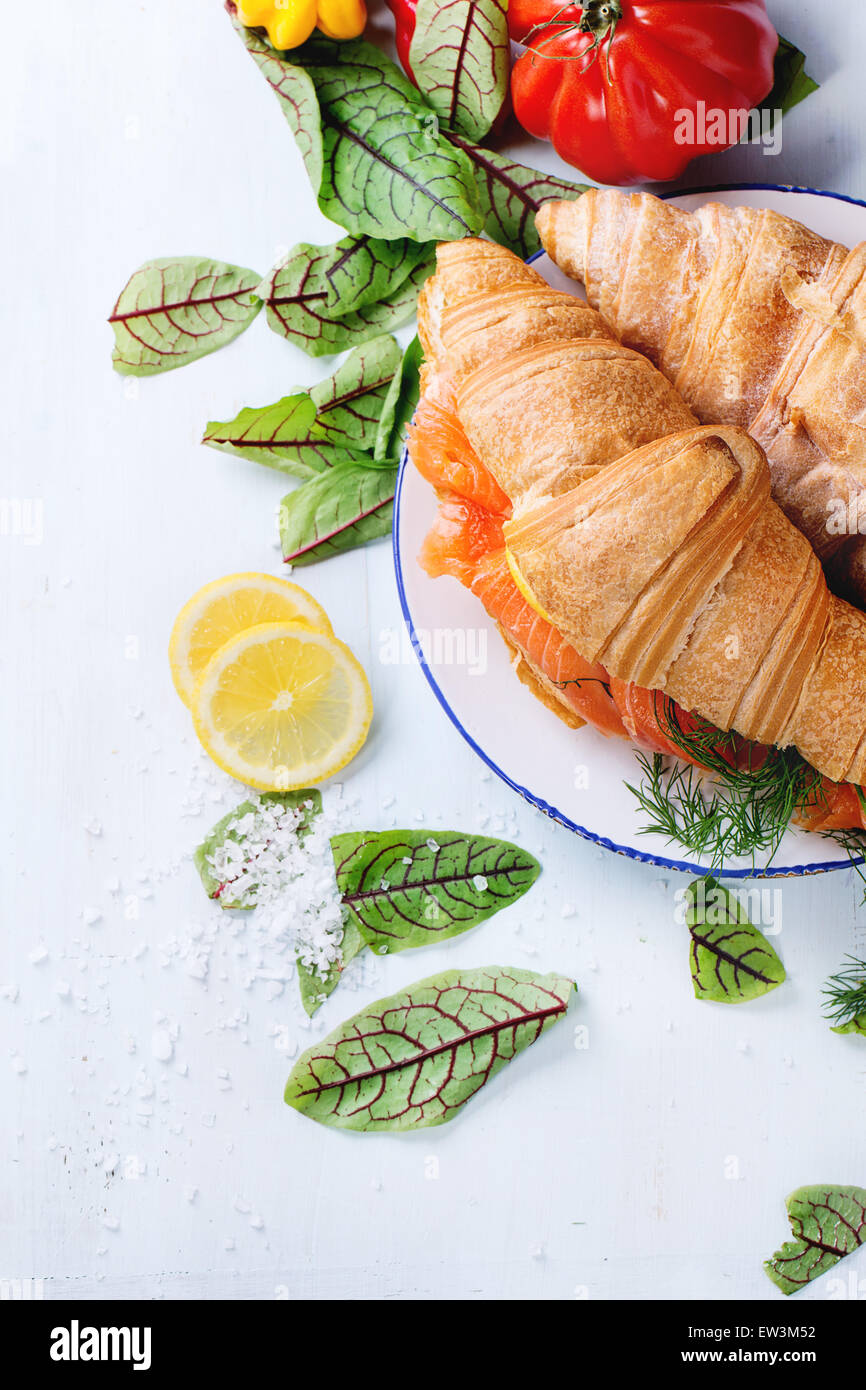 Croissant sandwich red fish hi-res stock photography and images - Alamy