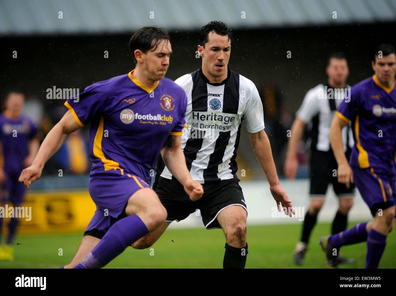 Dorchester, England. 25th April 2015. Action from the final match of ...