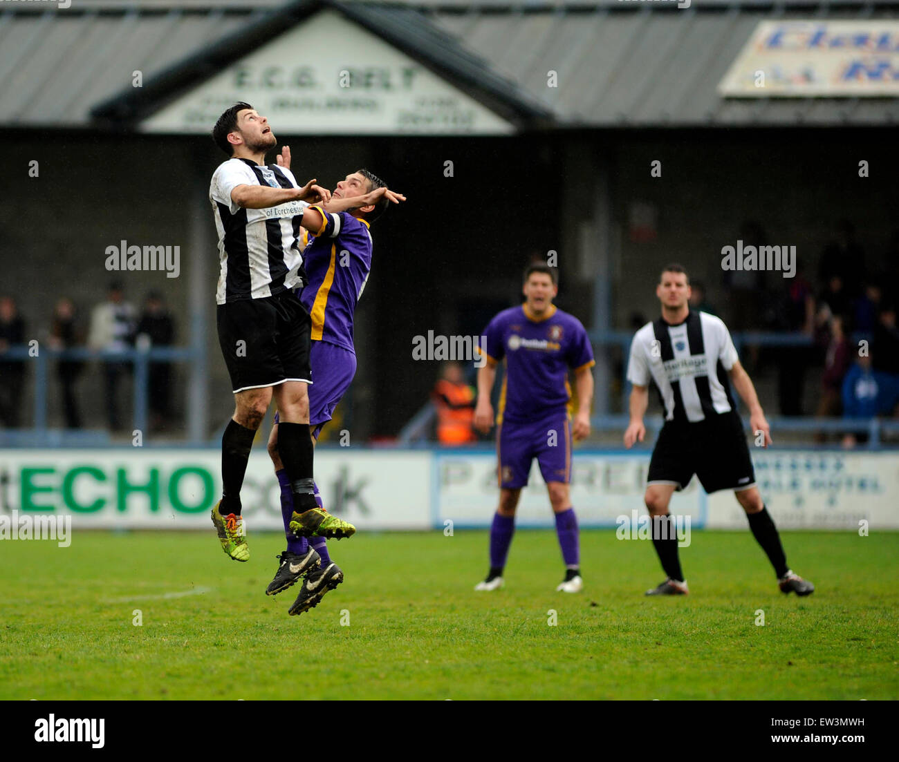 Dorchester, England. 25th April 2015. Action from the final match of ...
