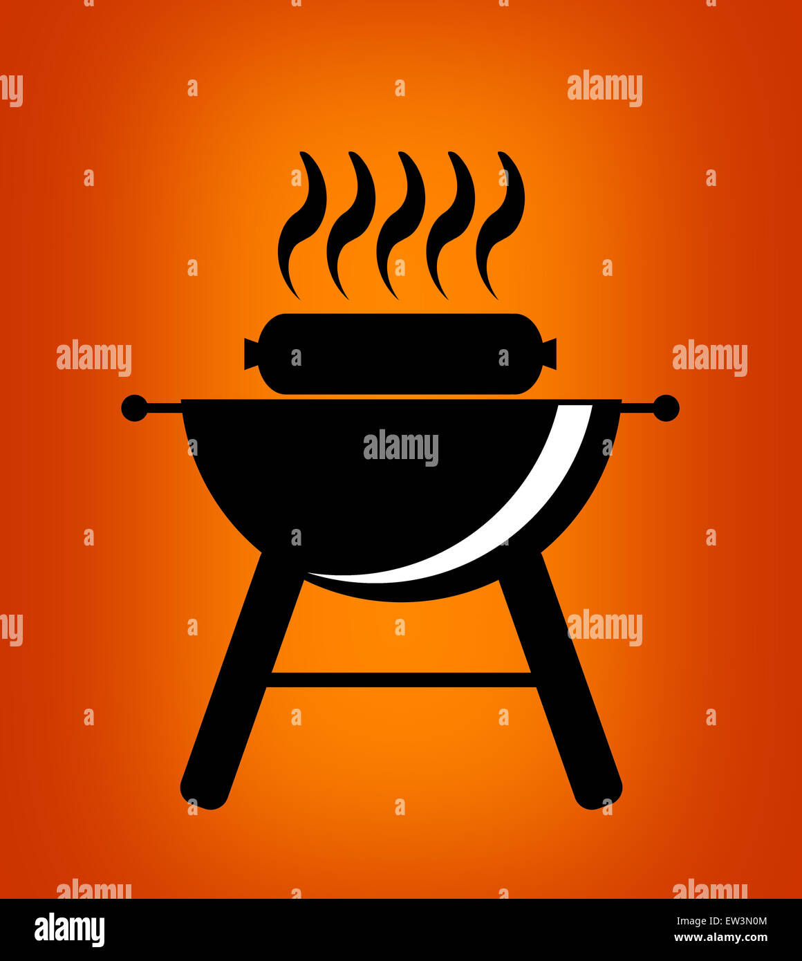 Barbecue grill icon Stock Photo - Alamy