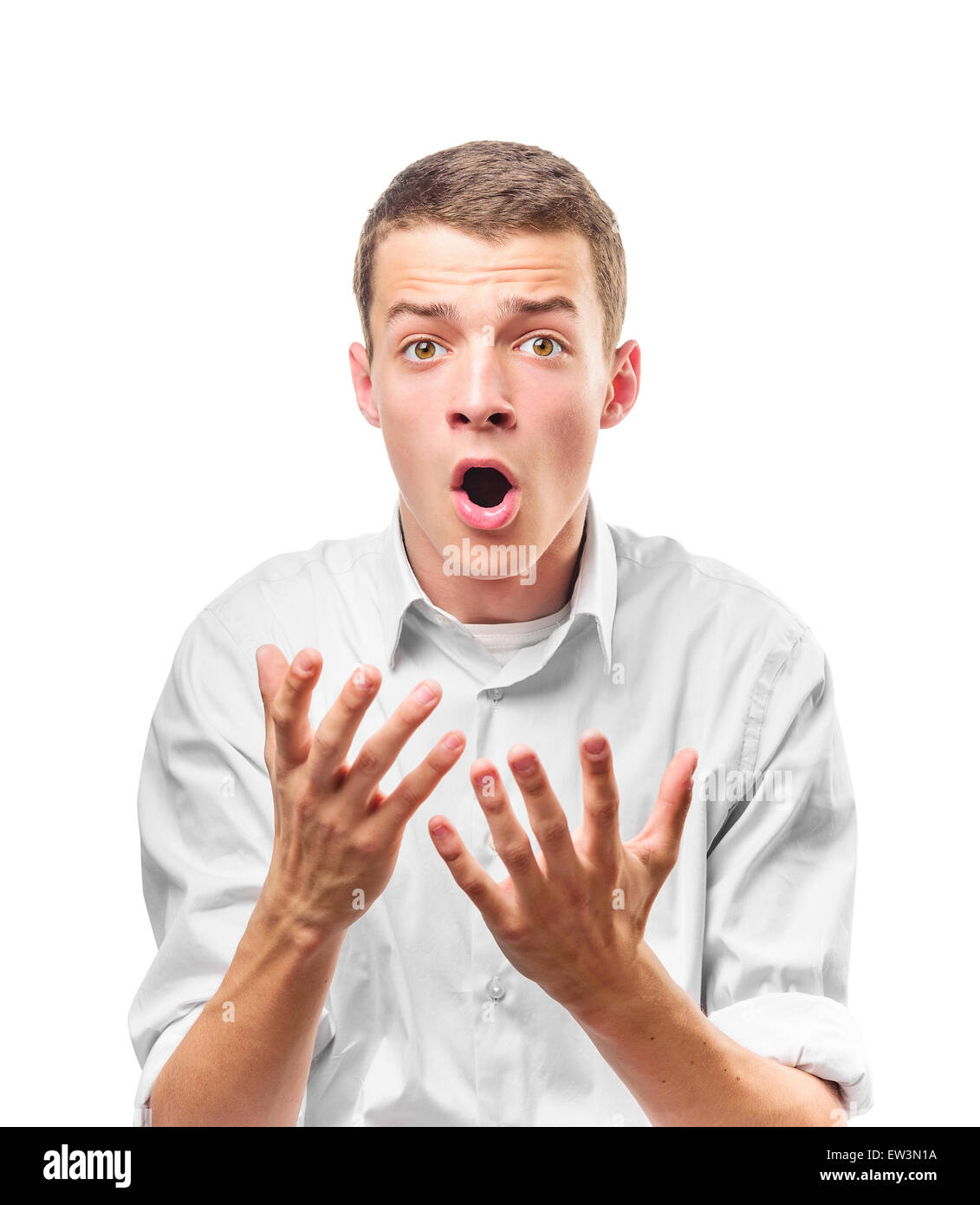 Surprised Young Man Stock Photo - Alamy Surprised Young Man Stock Photo - Alamy