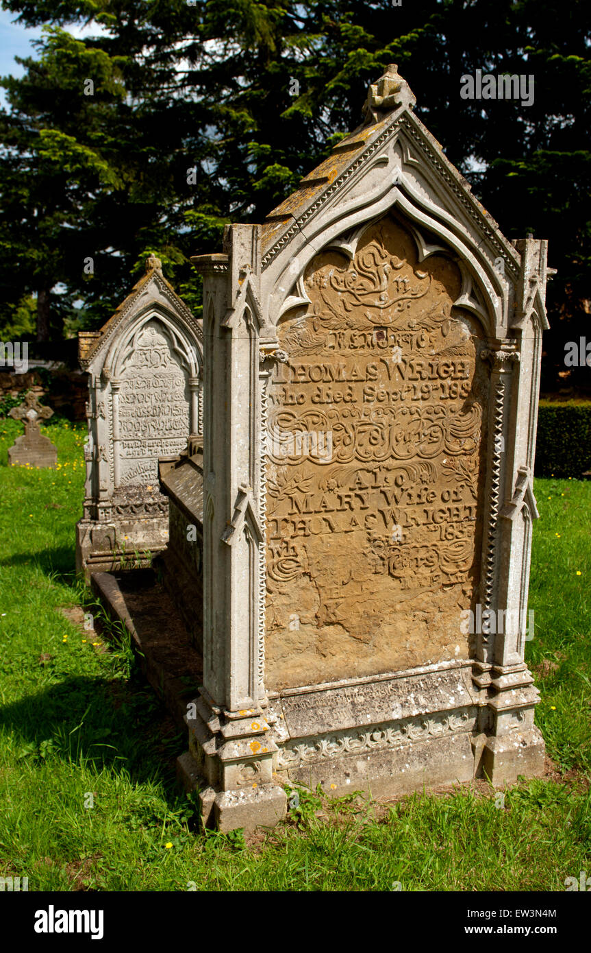 Gravestone in St. Andrew`s churchyard, Harlestone, Northamptonshire ...