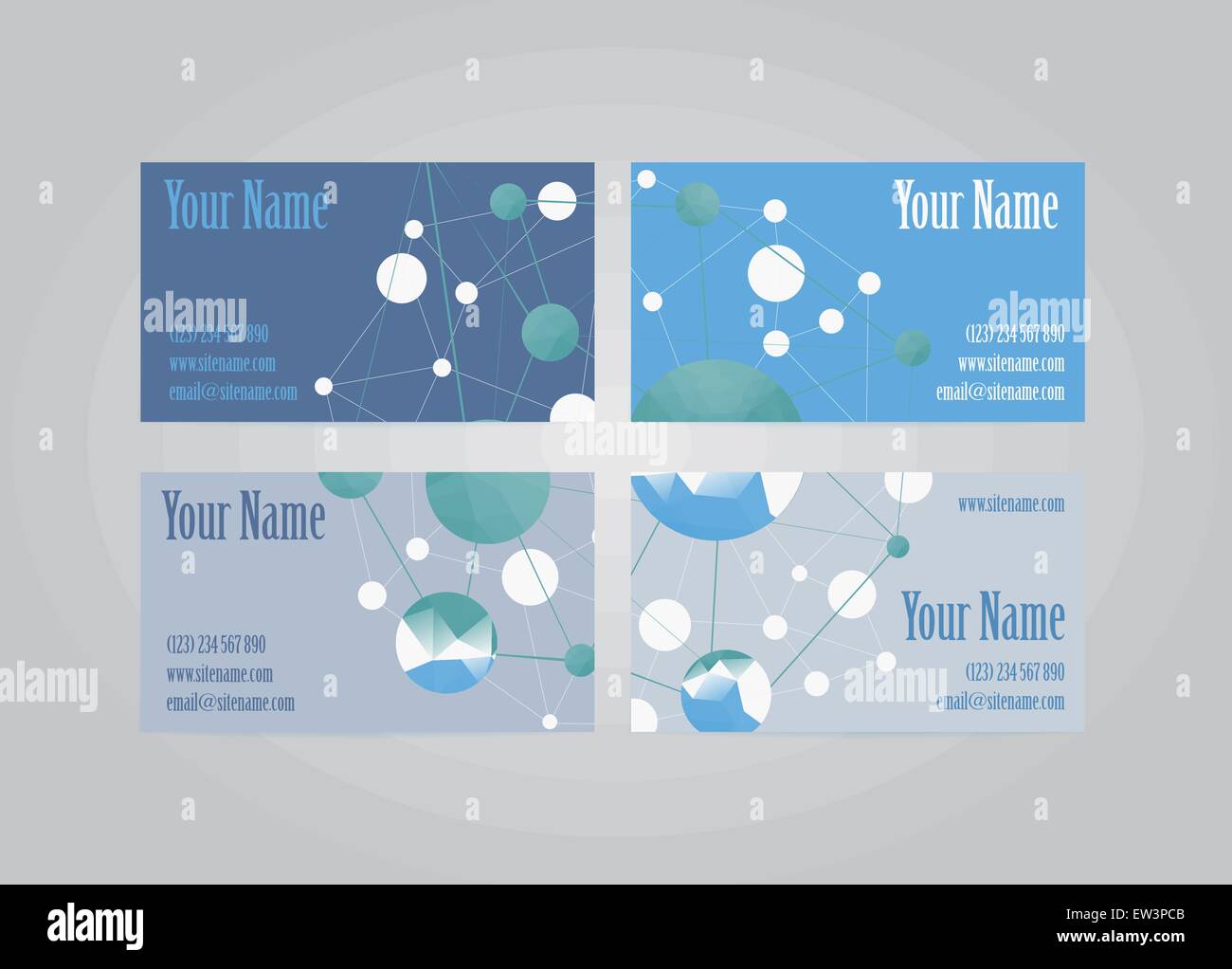 Set of six visit cards Stock Vector Image & Art - Alamy